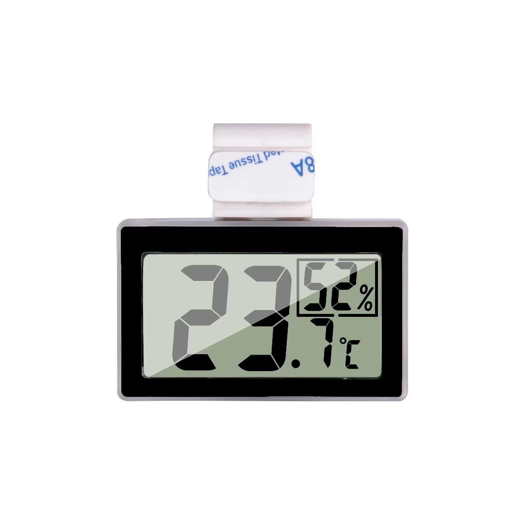 Jlenoveg Digital Thermometer Hygrometer LCD Humidity Gauge for Reptile ...