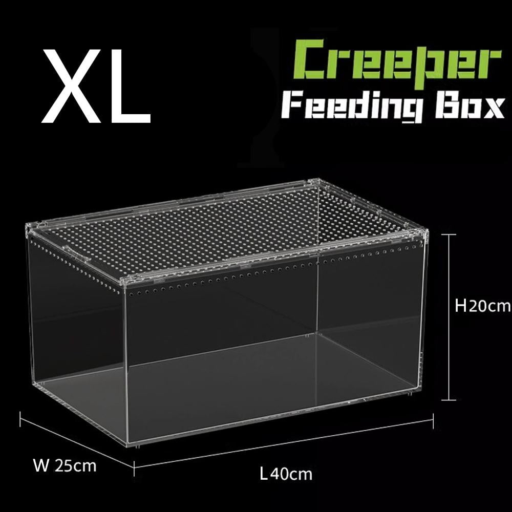 Reptile Transparent Breeding Box Breathable Reptiles Cage for Turtle ...