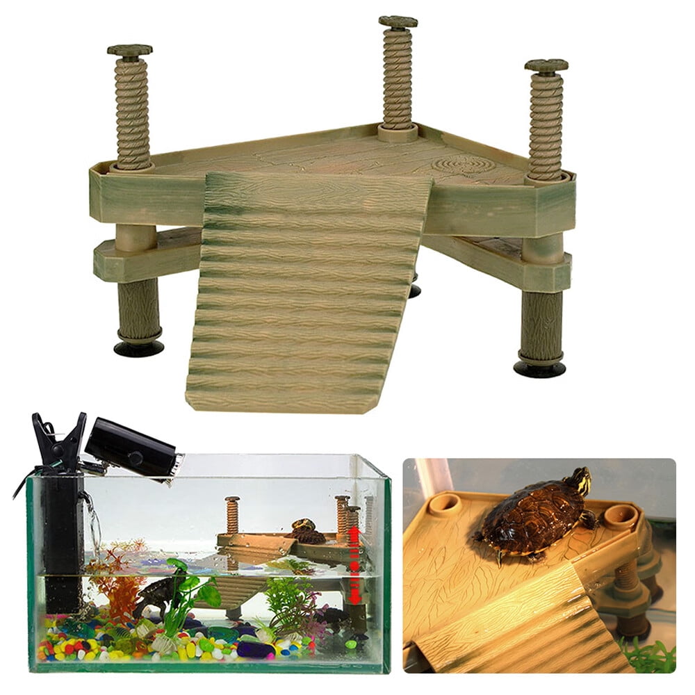 Reptile Turtle Frog Pier Floating Basking Platform Rock Aquarium Tank