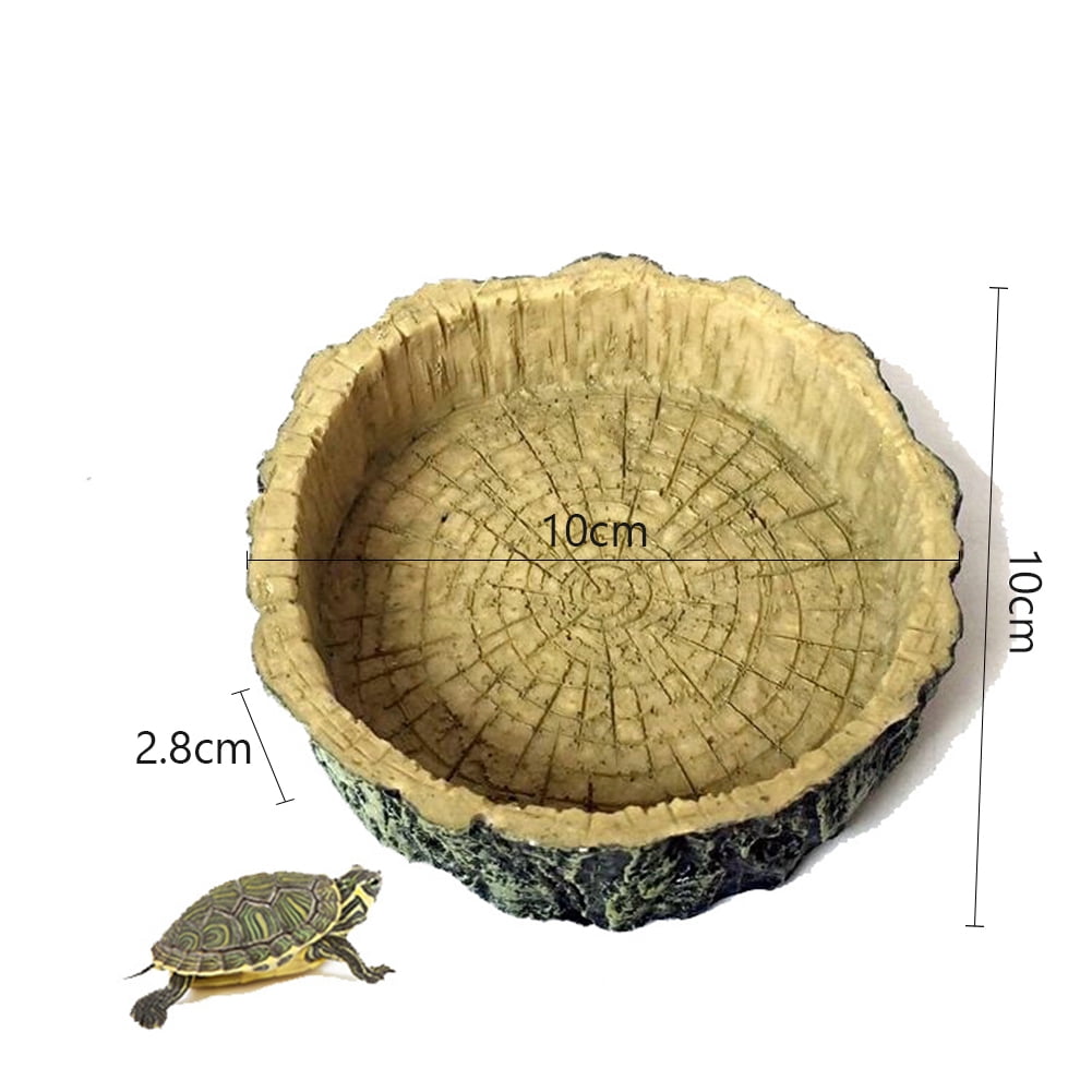 Reptile Water Dish Food Bowl, Tortoise Feeder Food And Water Plate ...
