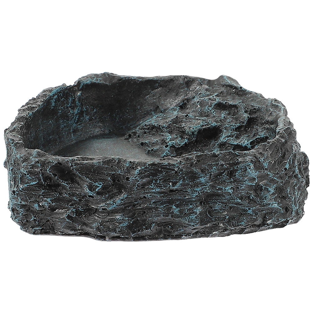 Reptile Water Feeding Bowl Made of Durable Resin for Storage Black ...