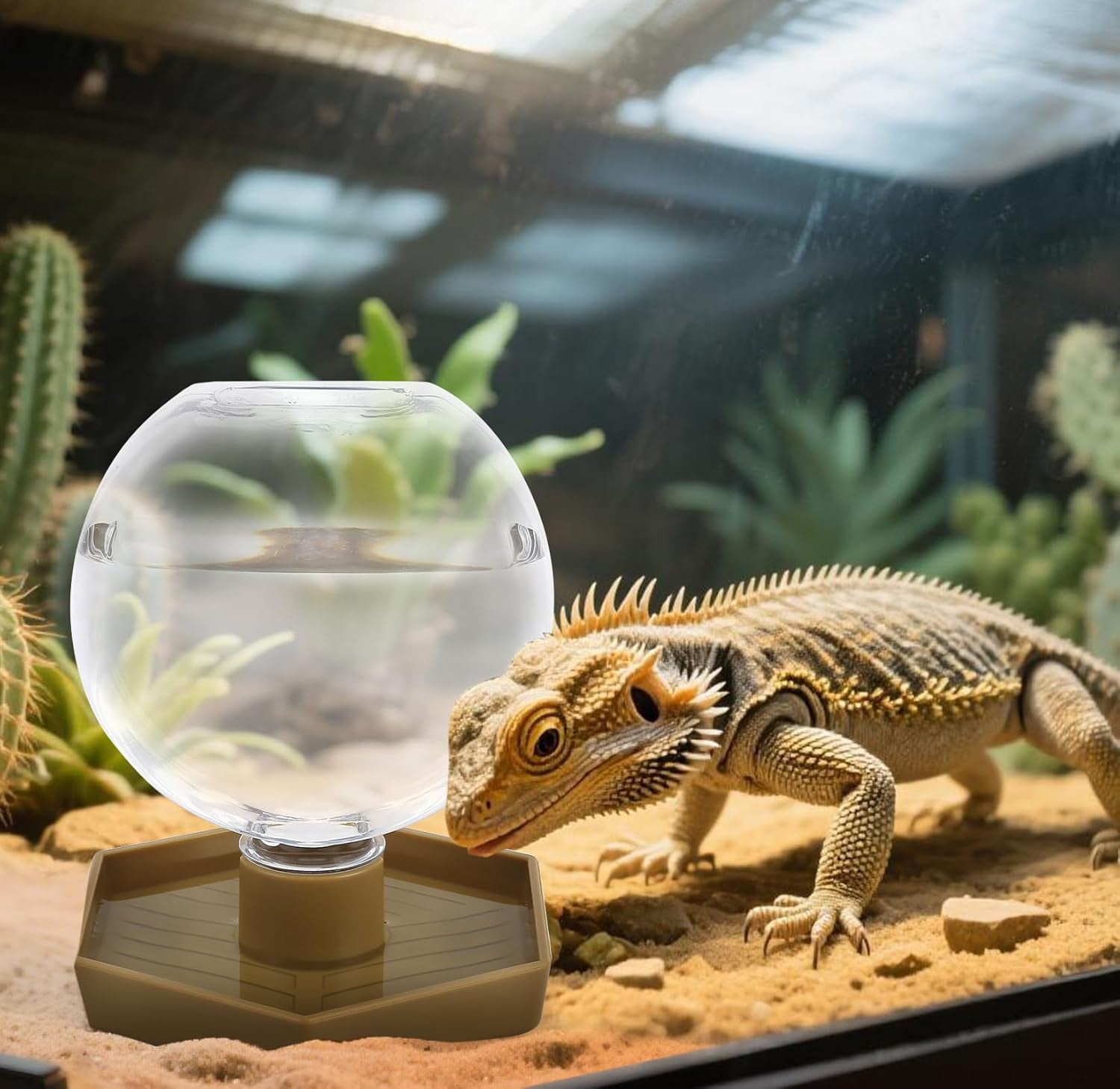 Reptile Water Feeder, Automatic Water Dispenser for Gecko Bearded ...