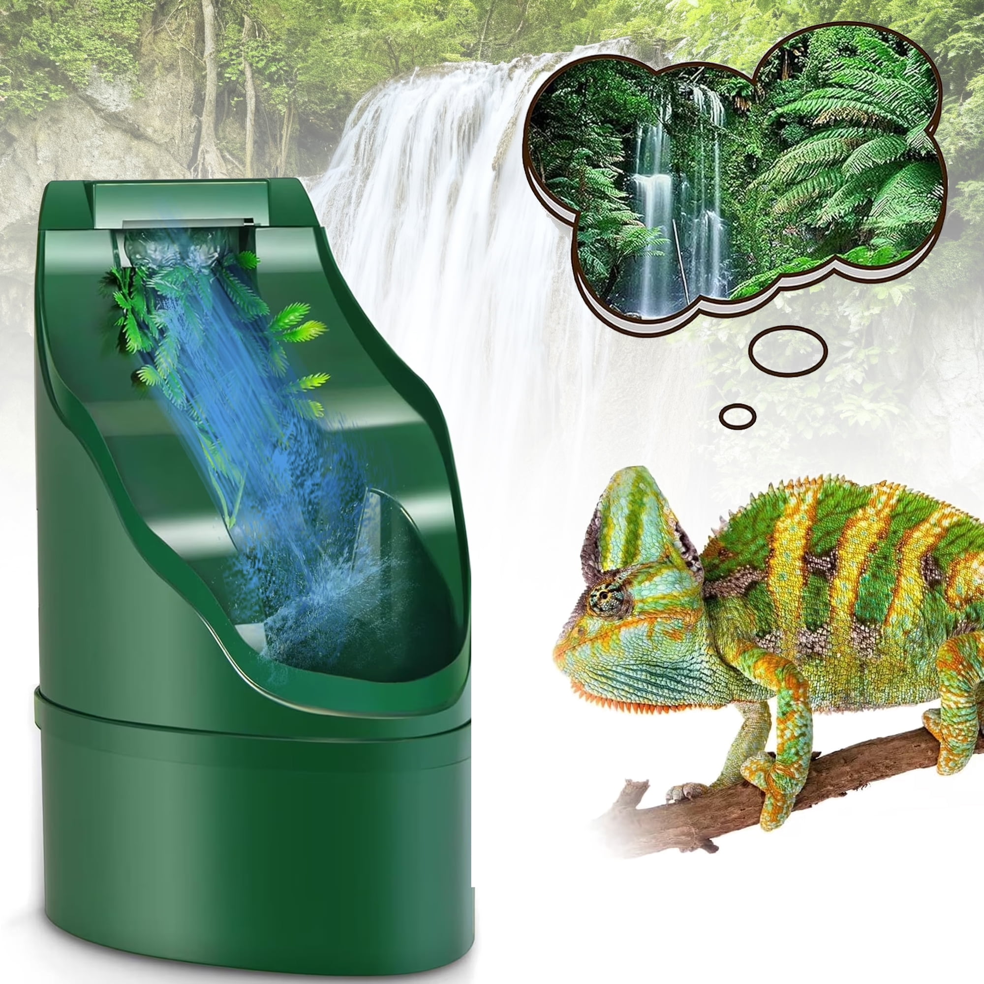 Reptile Water Fountain, Reptile Drinking Fountain Water Dispenser with ...