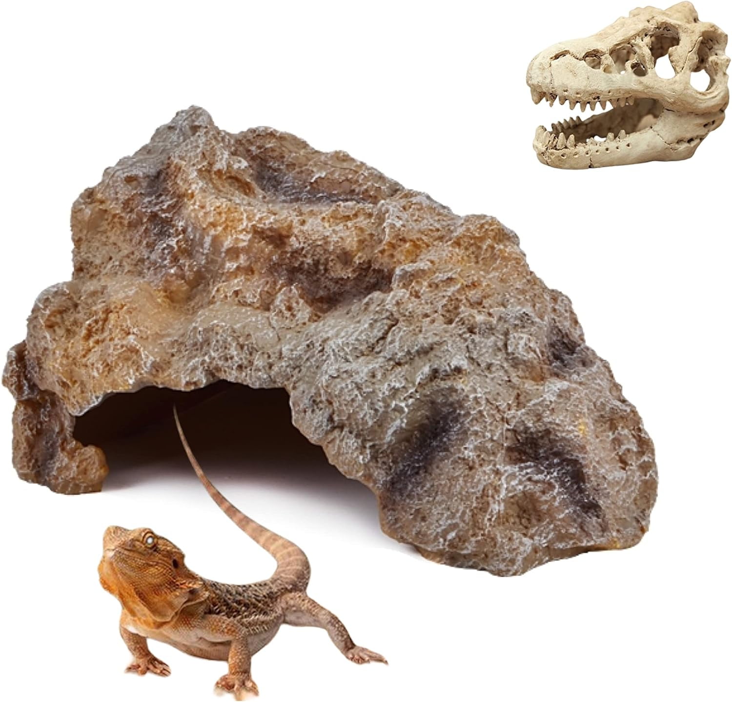 Reptile hideouts Come with Dinosaur Skull Hideout, Reptile Rock Reptile ...