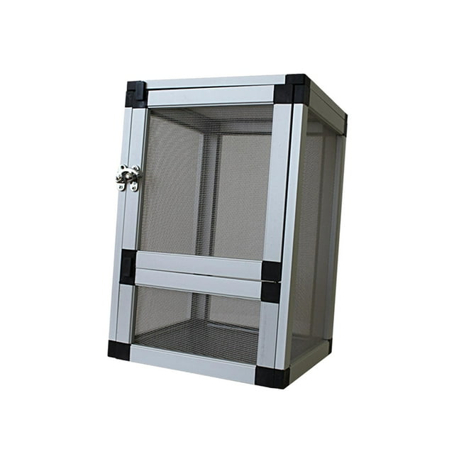 Reptiles Habitat Air Screen Cages Storage Ventilation Feeding Portable ...