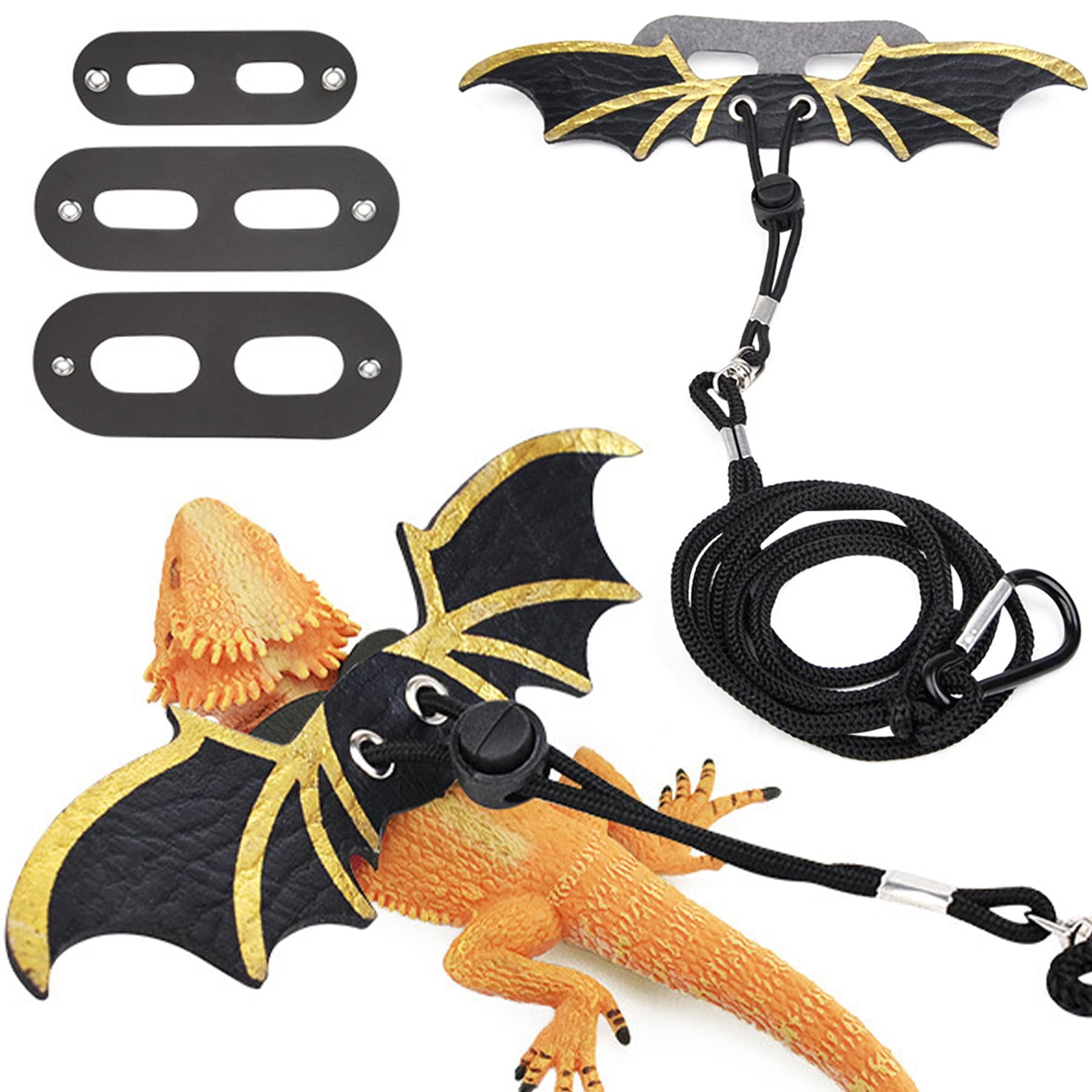 Reptiles Harness Leash Set, Adjustable Lizard Leash Bearded Dragon ...