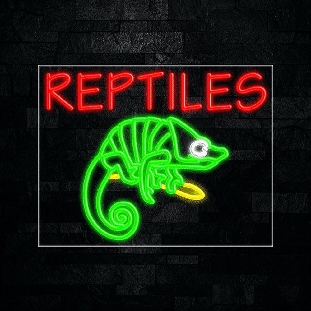 Reptiles LED Neon Sign 28"L x 22"H #31772 - Walmart.com