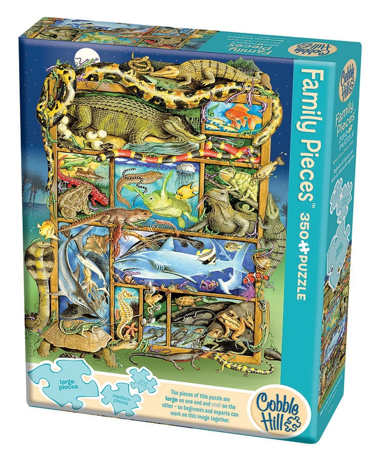 Cobble Hill Reptiles and Amphibians 350 Piece Family Puzzle - Walmart.com