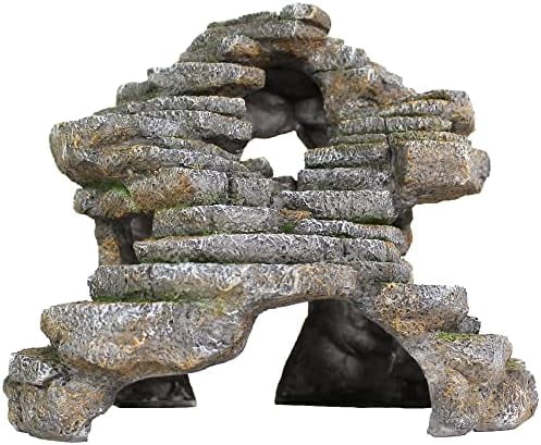 Reptology Shale Scape Step Ledge & Cave Hideout – Decorative Resin for ...