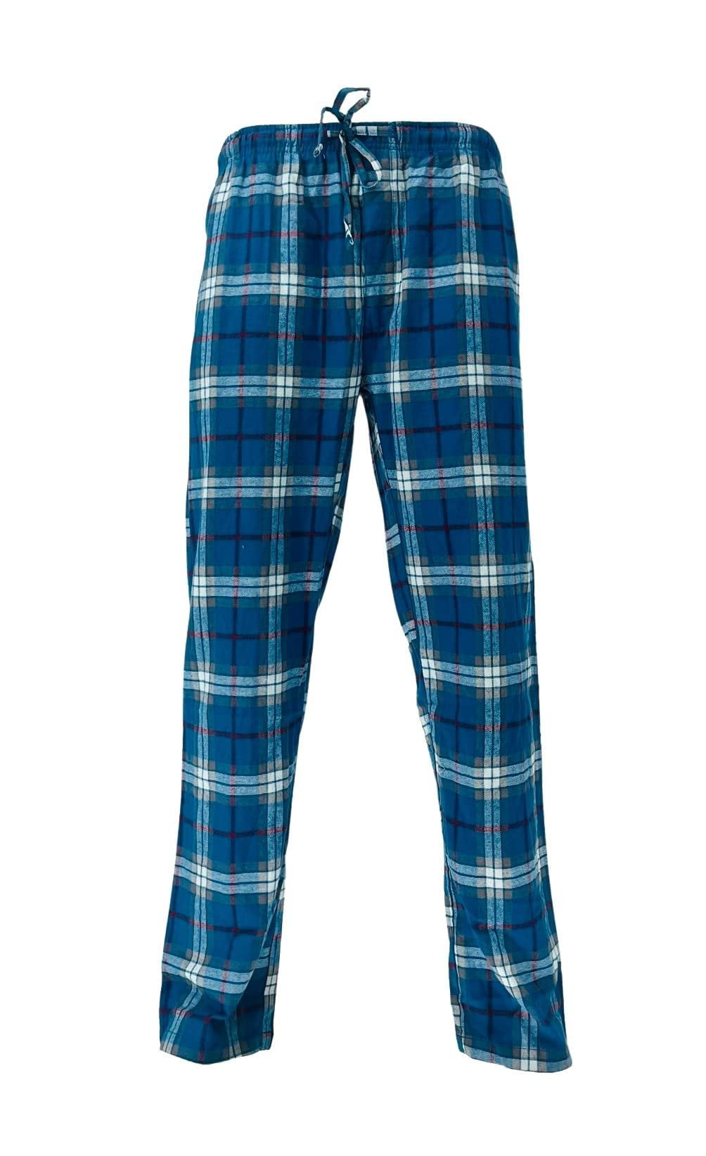 Republic Blue Men's Super Soft Cotton Flannel Plaid Pajama Sleep Pants ...