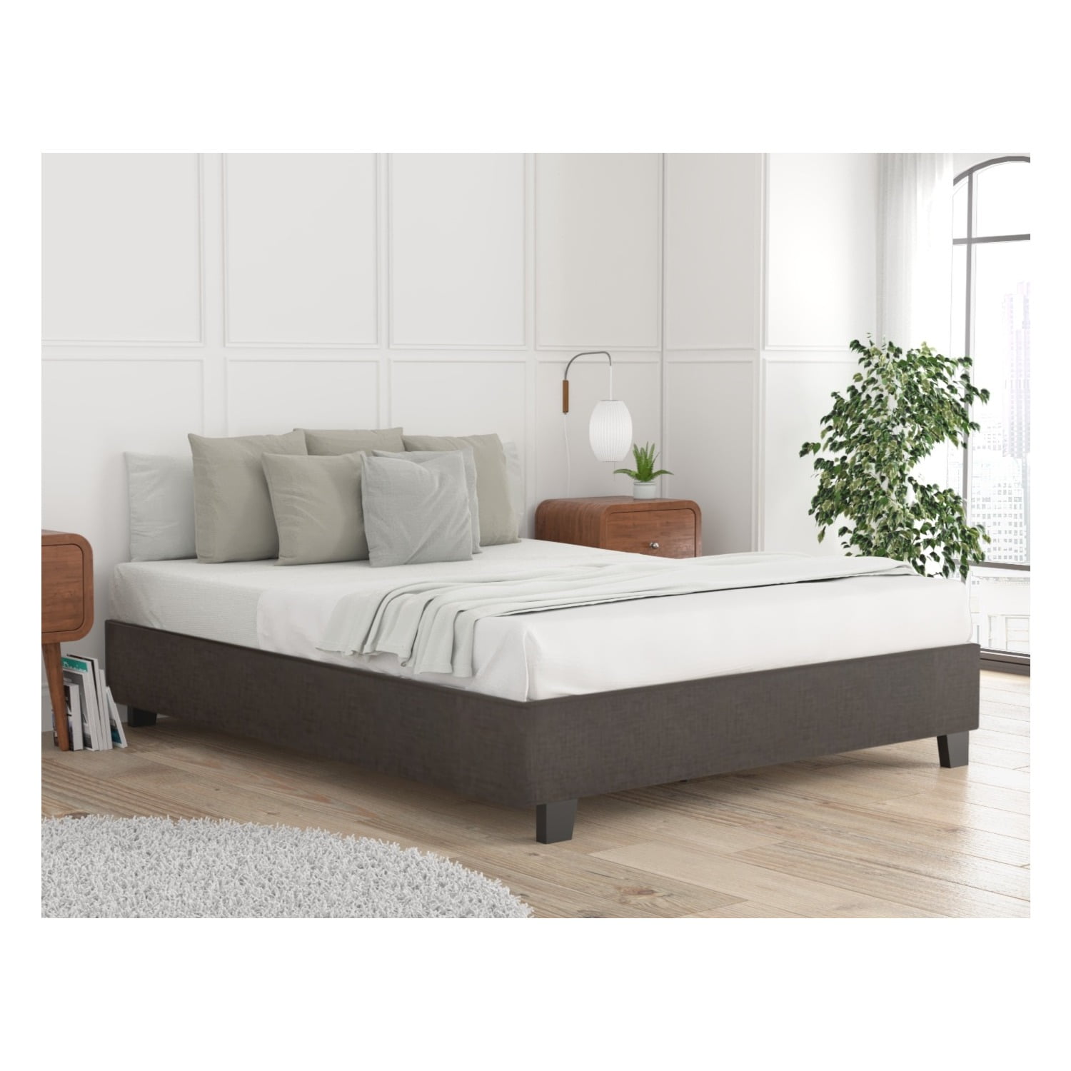Republic Design House 14" Modnova Platform Bed Frame with 4" Modnova ...