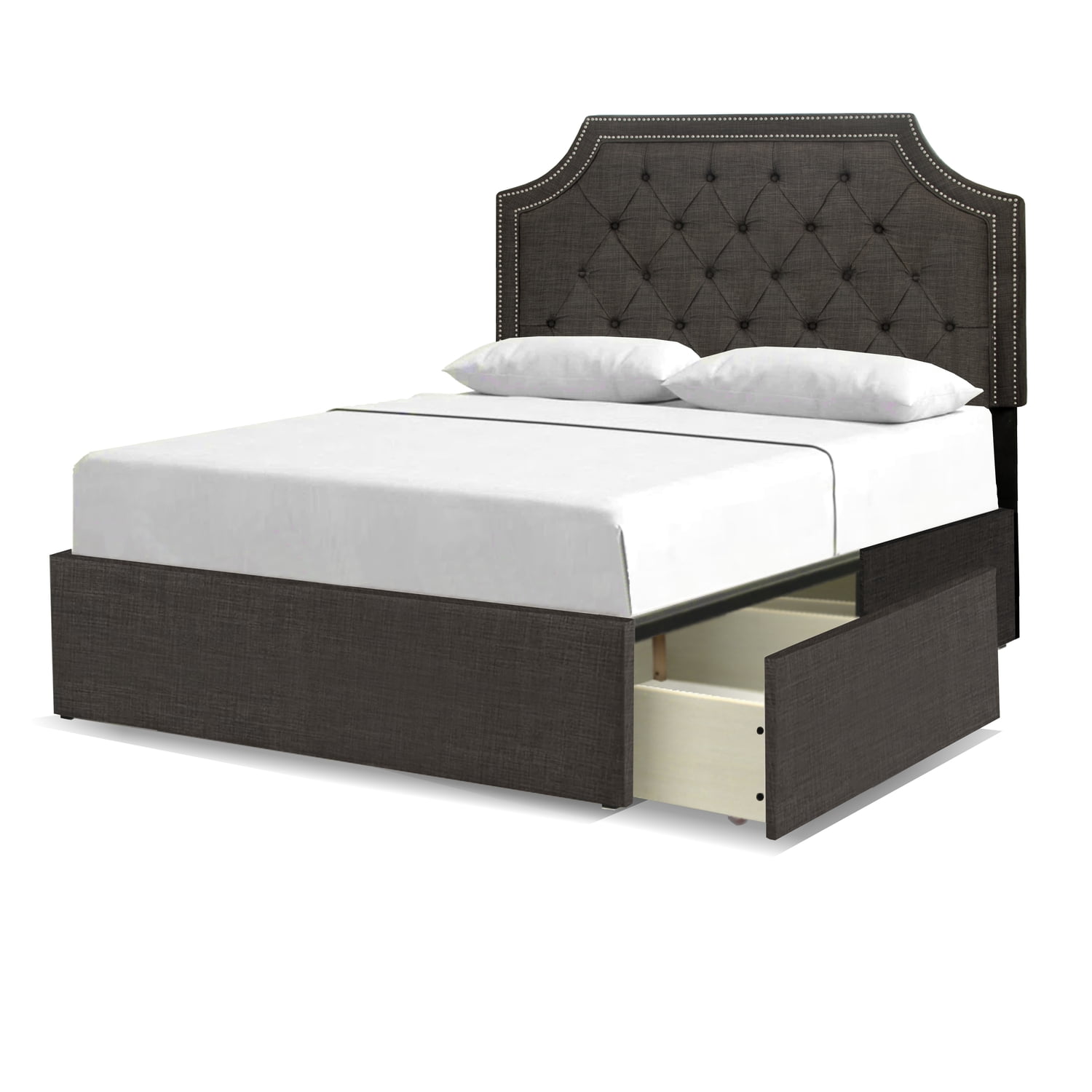 Republic Design House Aubrey Upholstered "Mammoth" Platform Bed with 4 ...