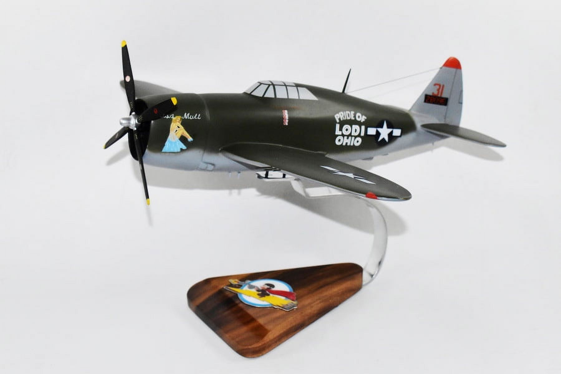 Republic P-47D Thunderbolt, 340th FS 348th FG 1943 Miss Mutt, Lt Col ...
