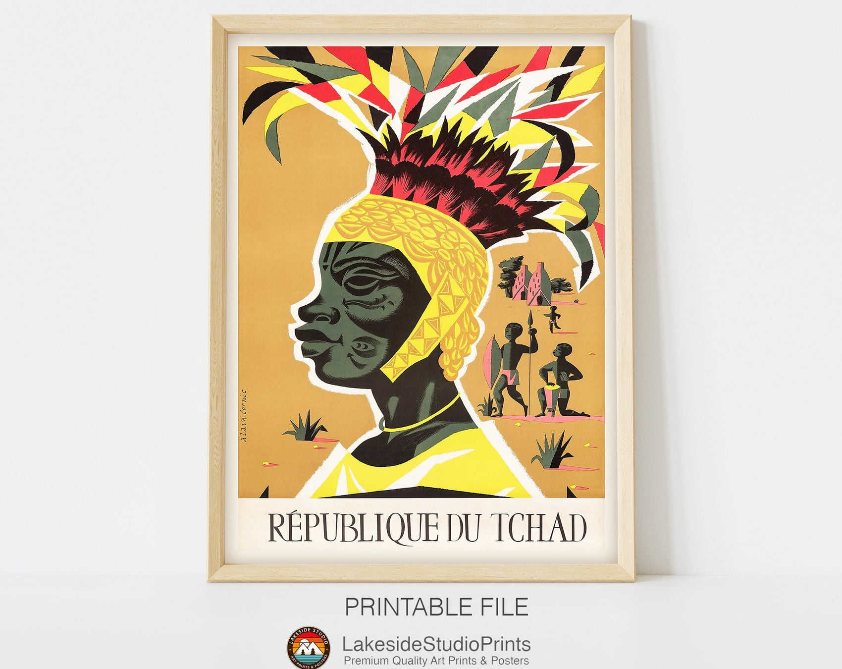 Republic of Chad Retro Travel PosterVintage Travel Poster, 8x12 ...