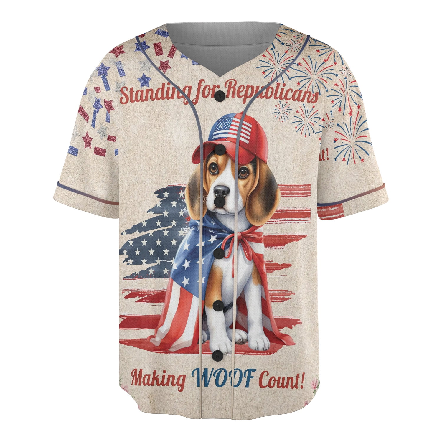 Republican Beagle Making Woof Count Election 2024 All Over Print 3D ...
