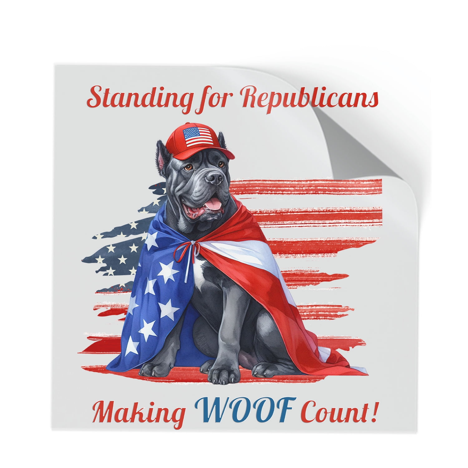 Republican Cane Corso Making Woof Count Election 2024 Cutout Transfer ...