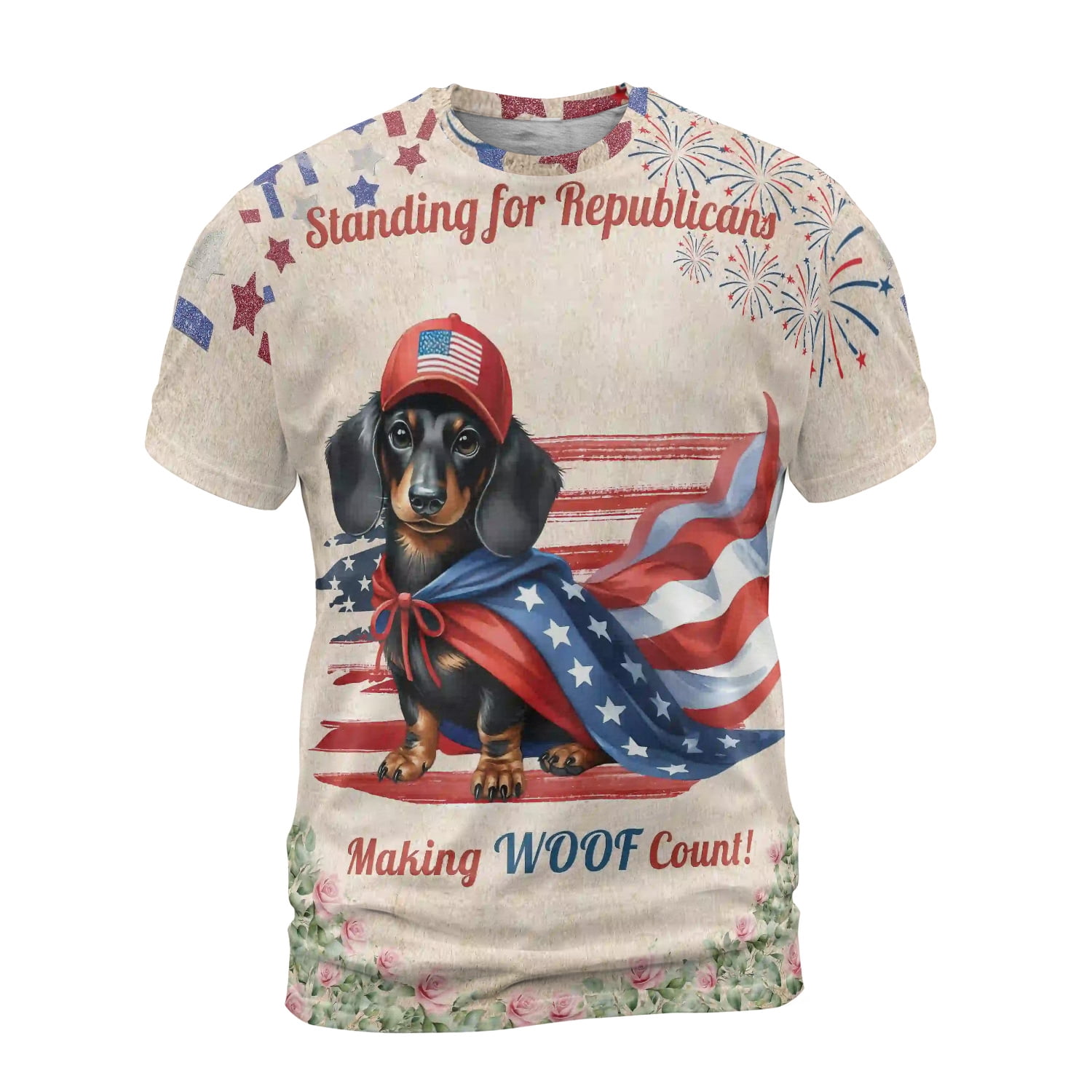 Republican Dachshund Making Woof Count Election 2024 All Over Print 3D ...
