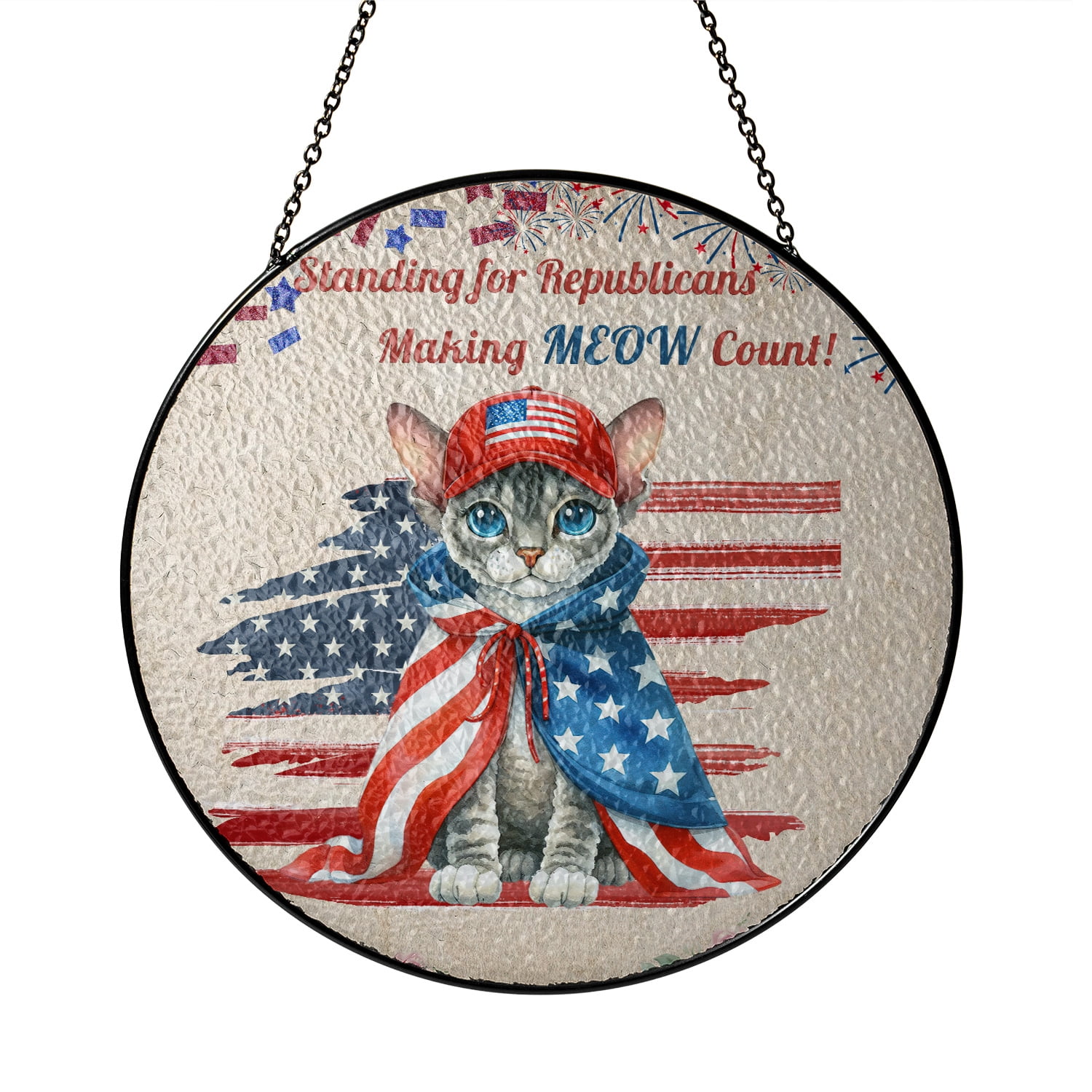 Republican Devon Rex Making Meow Count Election 2024 Stained Glass ...