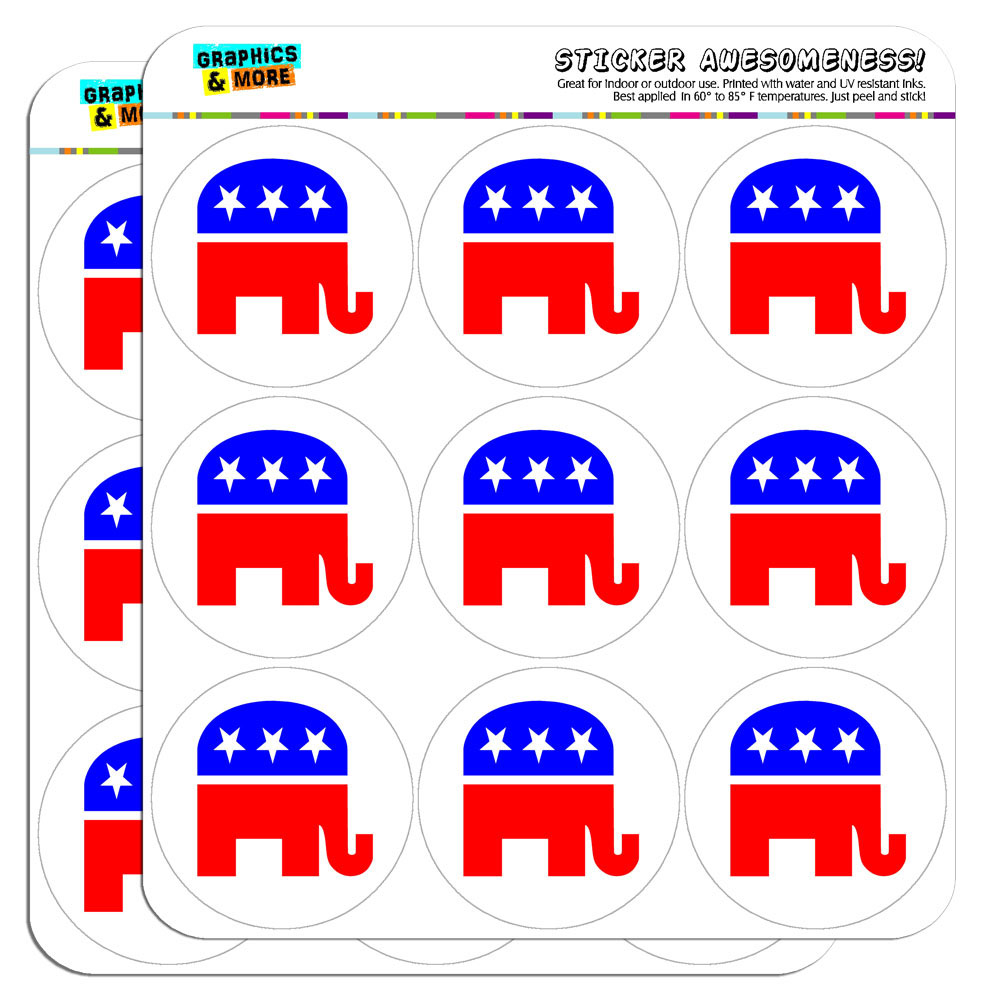 Republican Elephant 2" Scrapbooking Crafting Stickers - Walmart.com