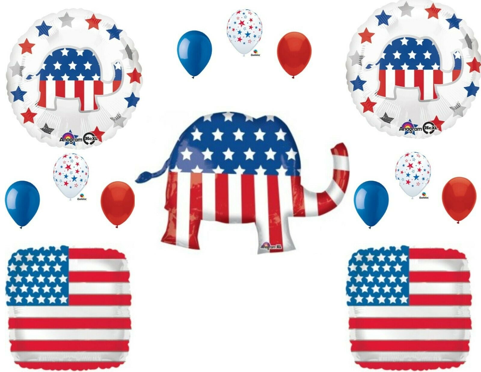 Republican Elephant Election Rally party balloons Decoration Supplies ...