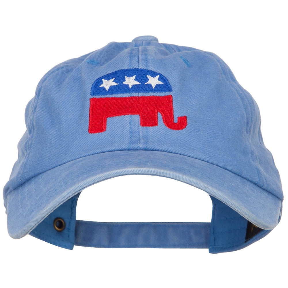 Republican Elephant USA Embroidered Dyed Unstructured Cap - Blue OSFM ...