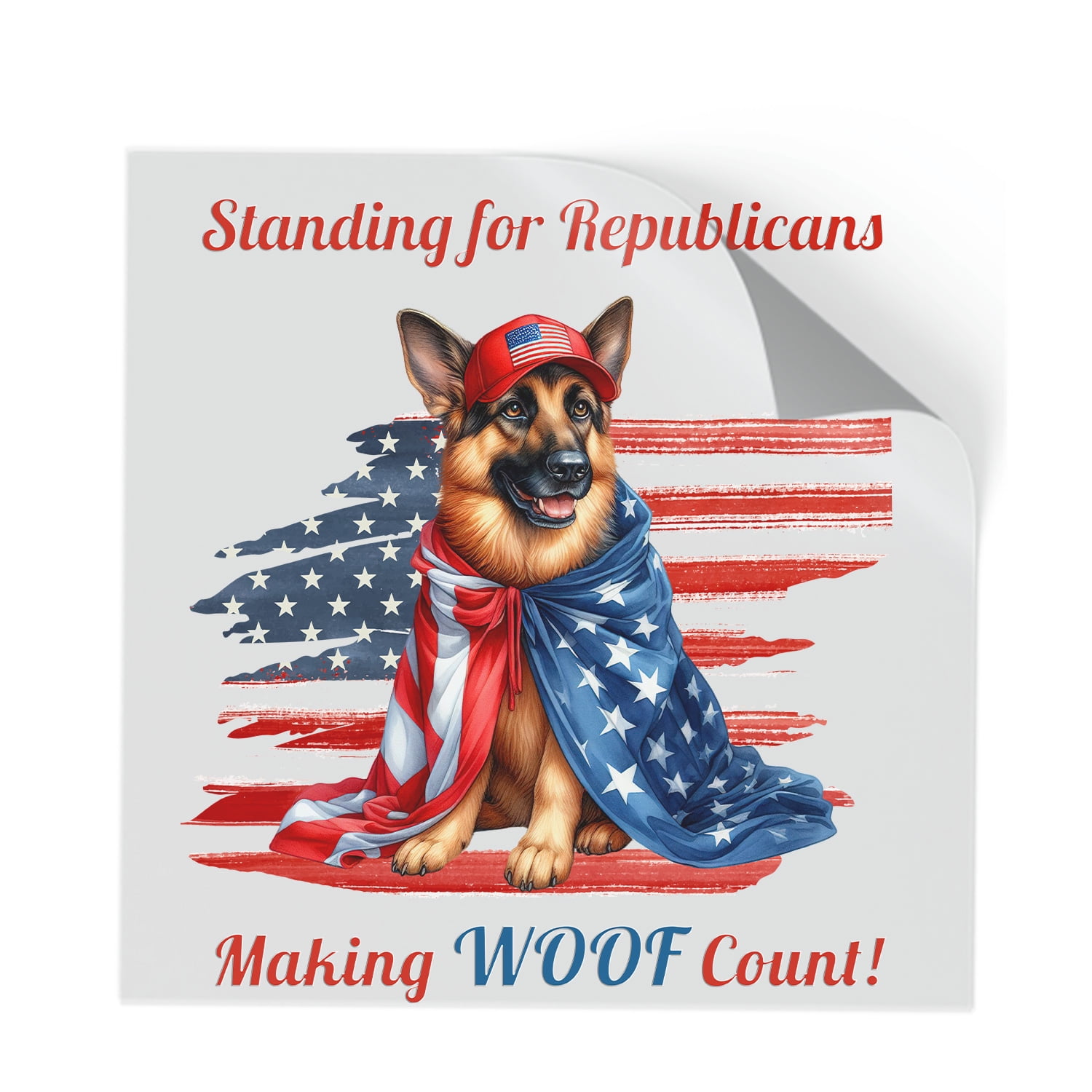 Republican German Shepherd Making Woof Count Election 2024 Cutout ...