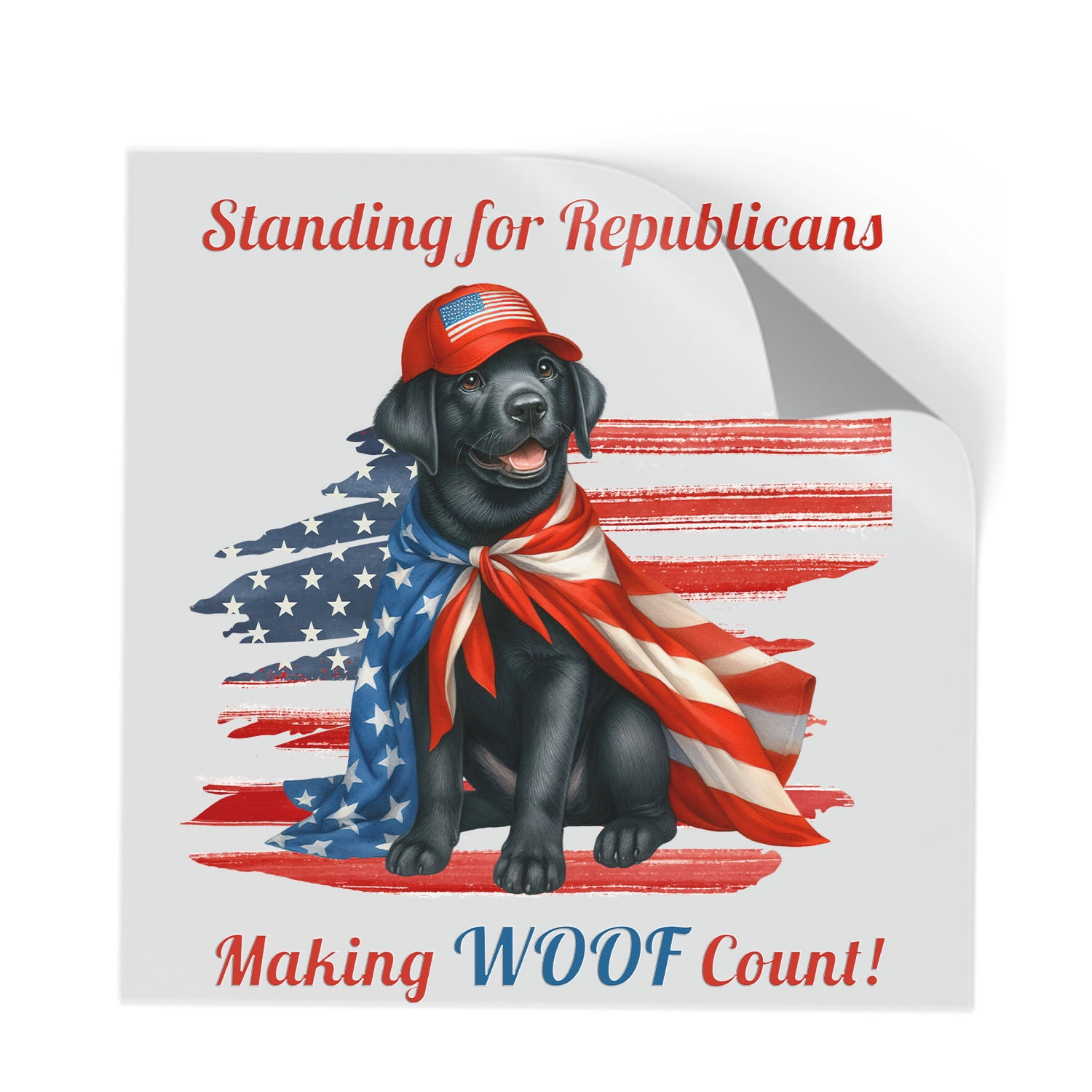 Republican Labrador Retriever Making Woof Count Election 2024 Cutout ...