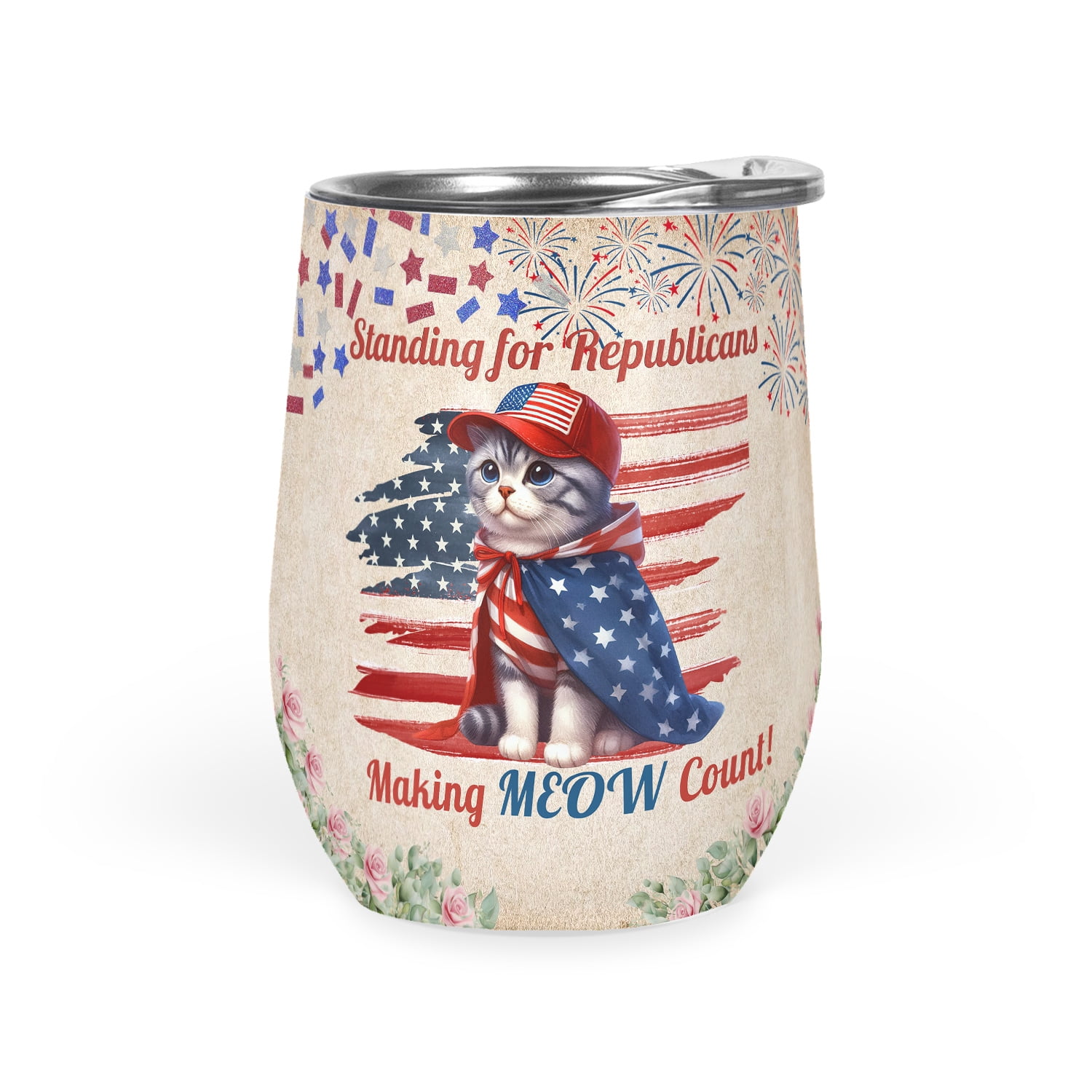 Republican Manx Making Meow Count Election 2024 12oz Stainless Steel ...