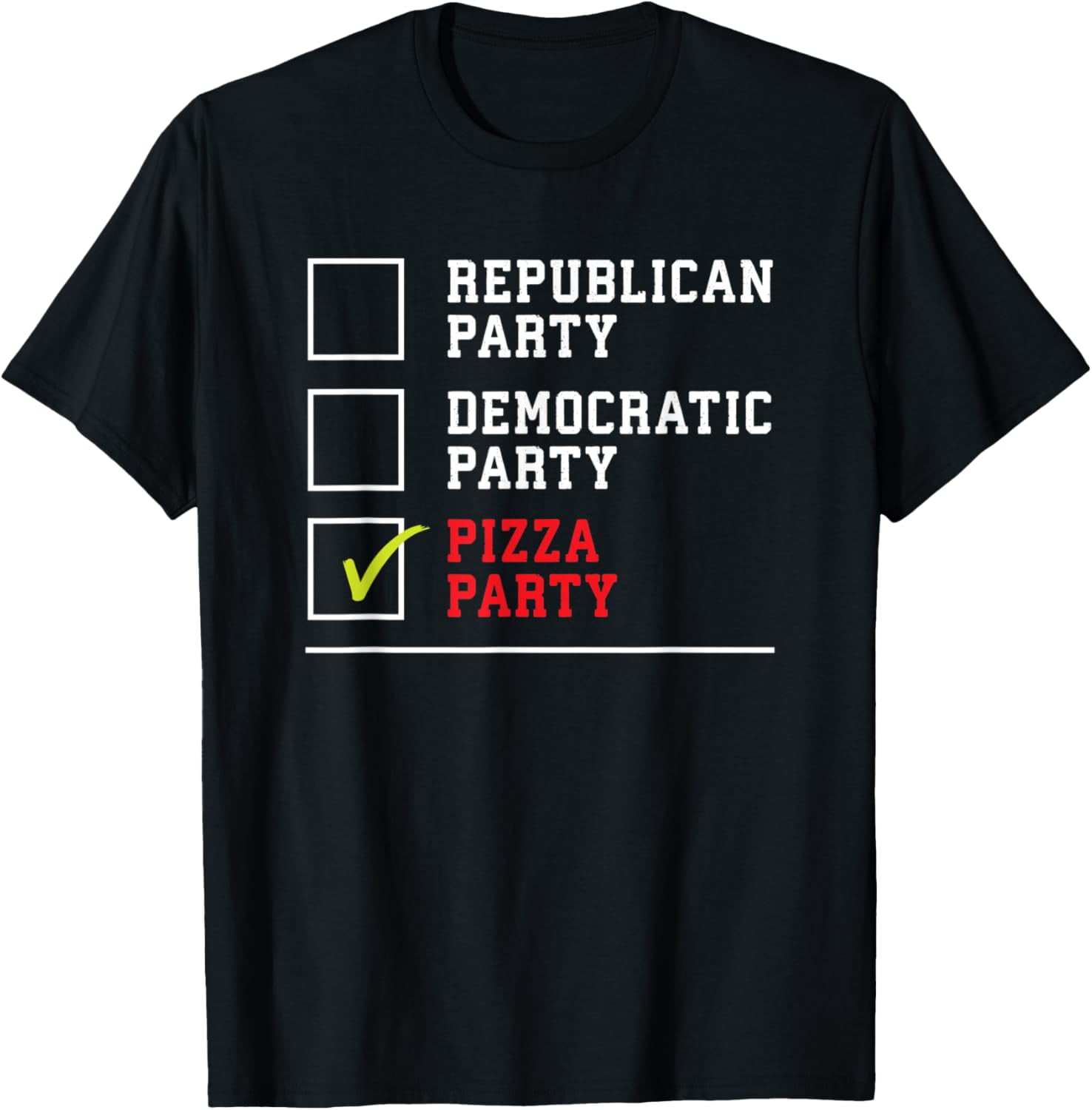 Republican Party Democratic Party Pizza Party US Election T-Shirt ...