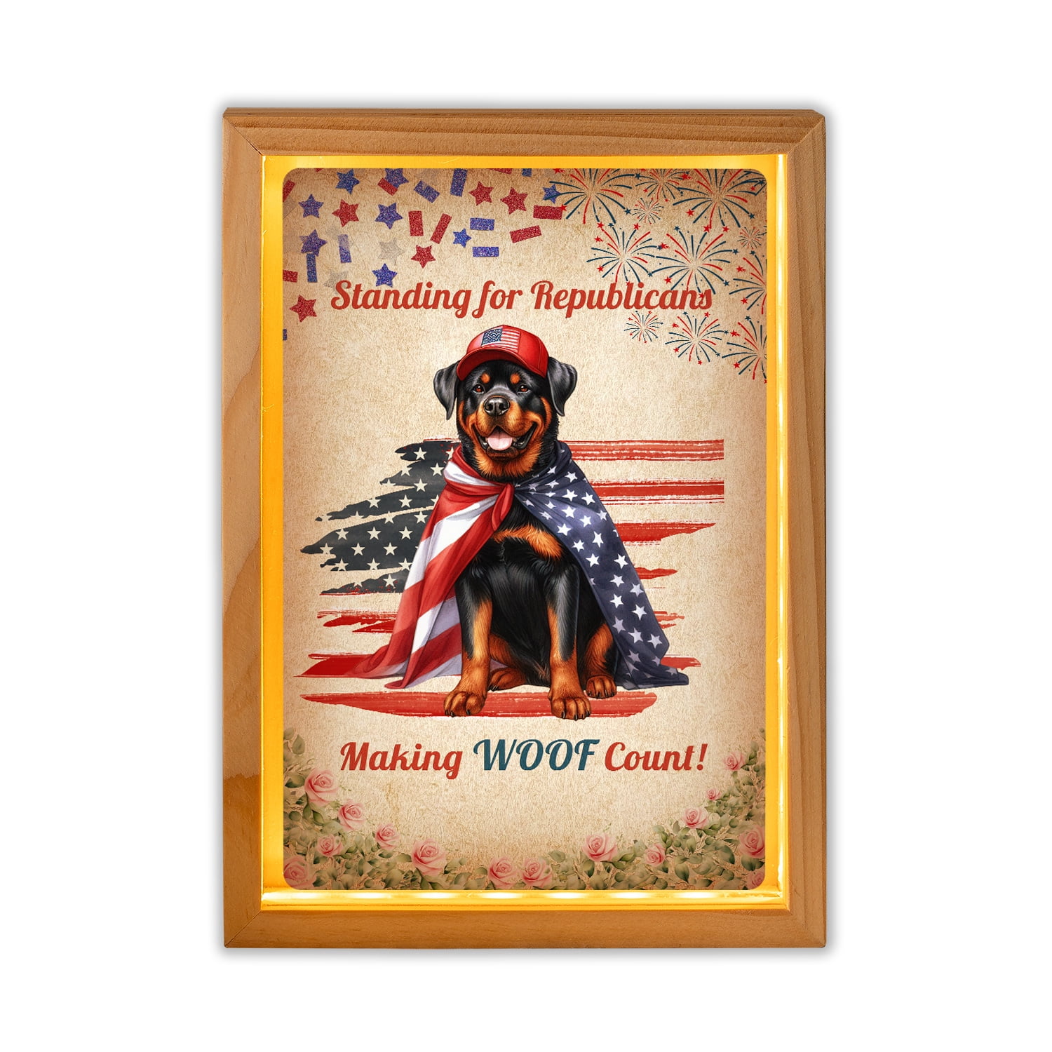 Republican Rottweiler Making Woof Count Election 2024 Acrylic Plaque ...