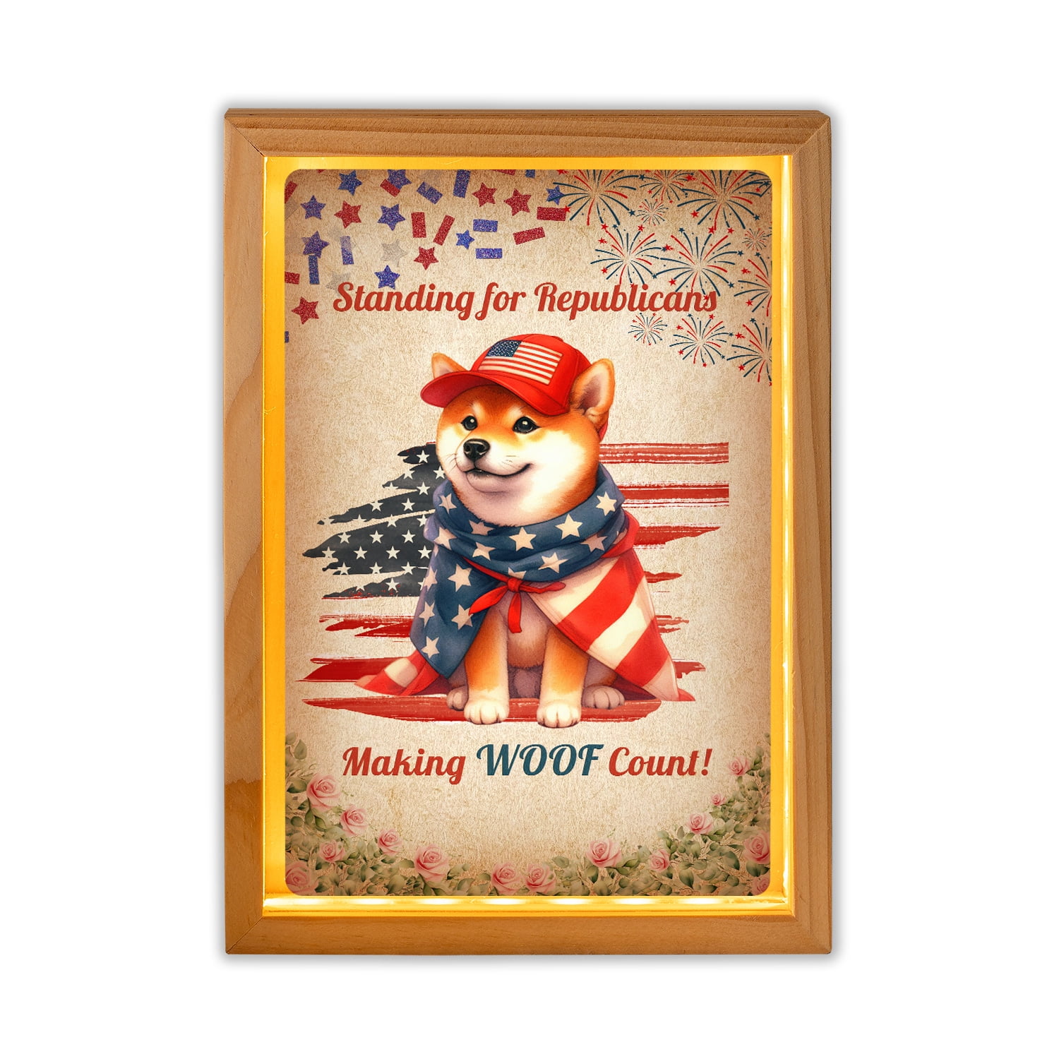 Republican Shiba Inu Making Woof Count Election 2024 Acrylic Plaque ...