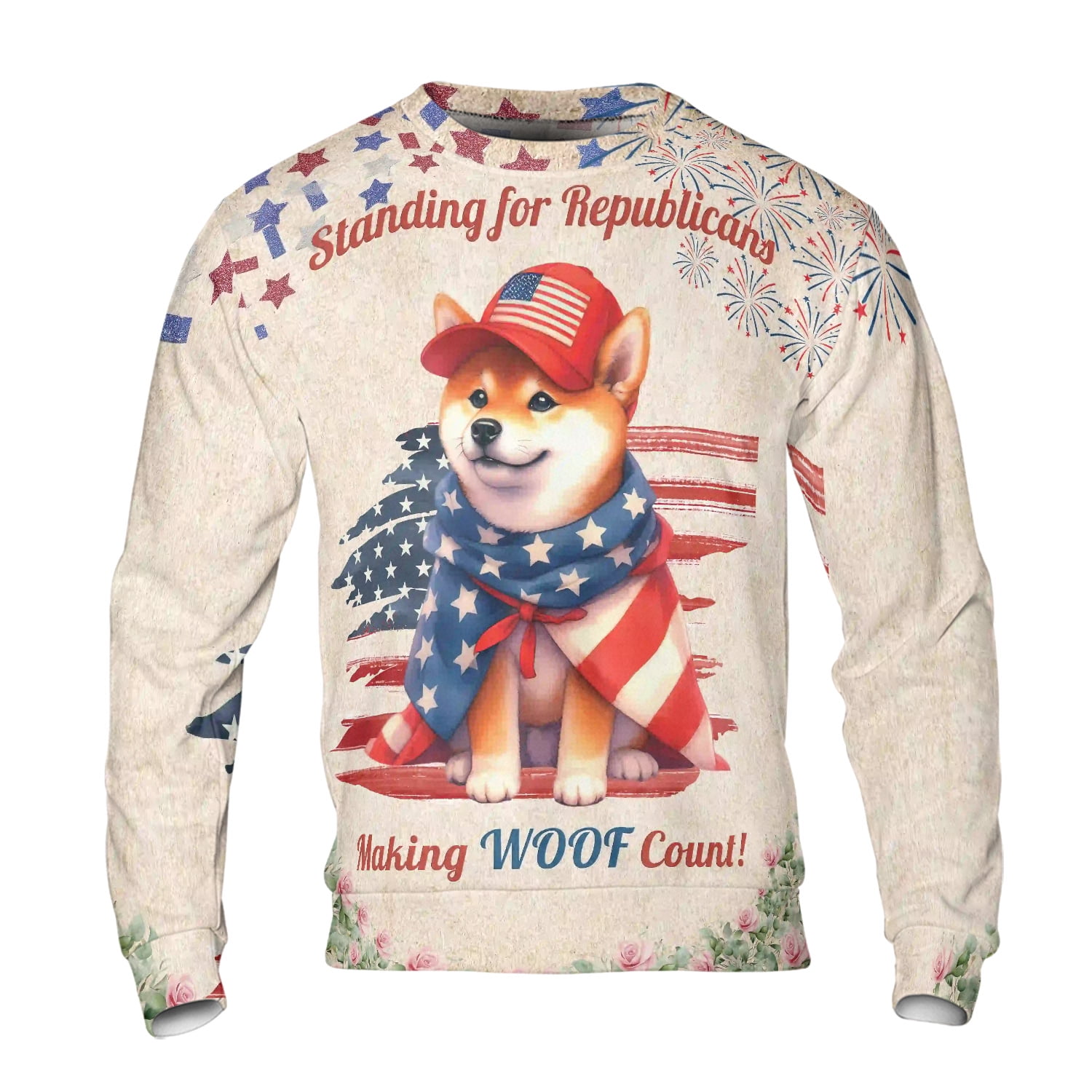 Republican Shiba Inu Making Woof Count Election 2024 All Over Print 3D ...