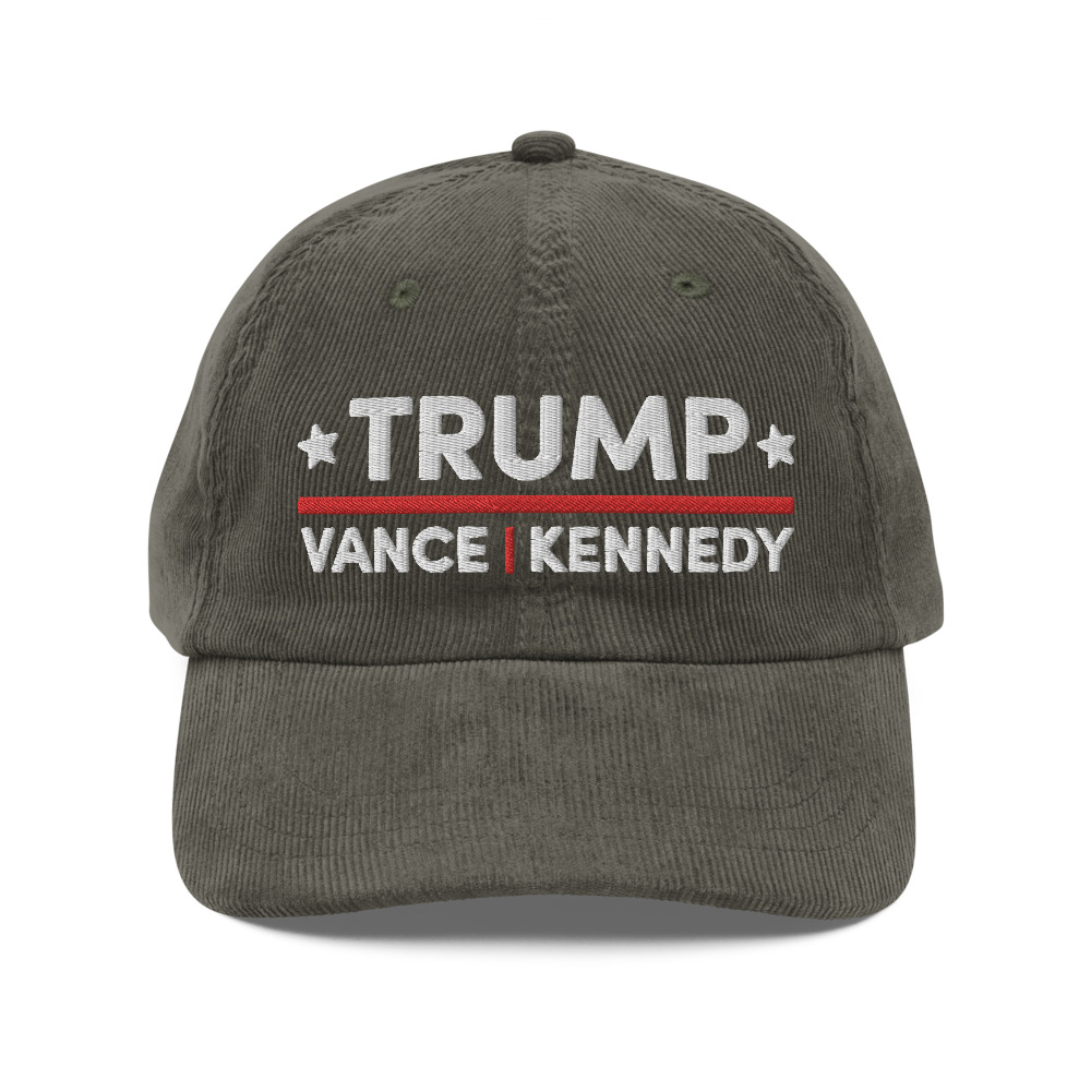 Republican Supporter 2024 Embroidered Vintage Corduroy Cap, Trump Vance ...