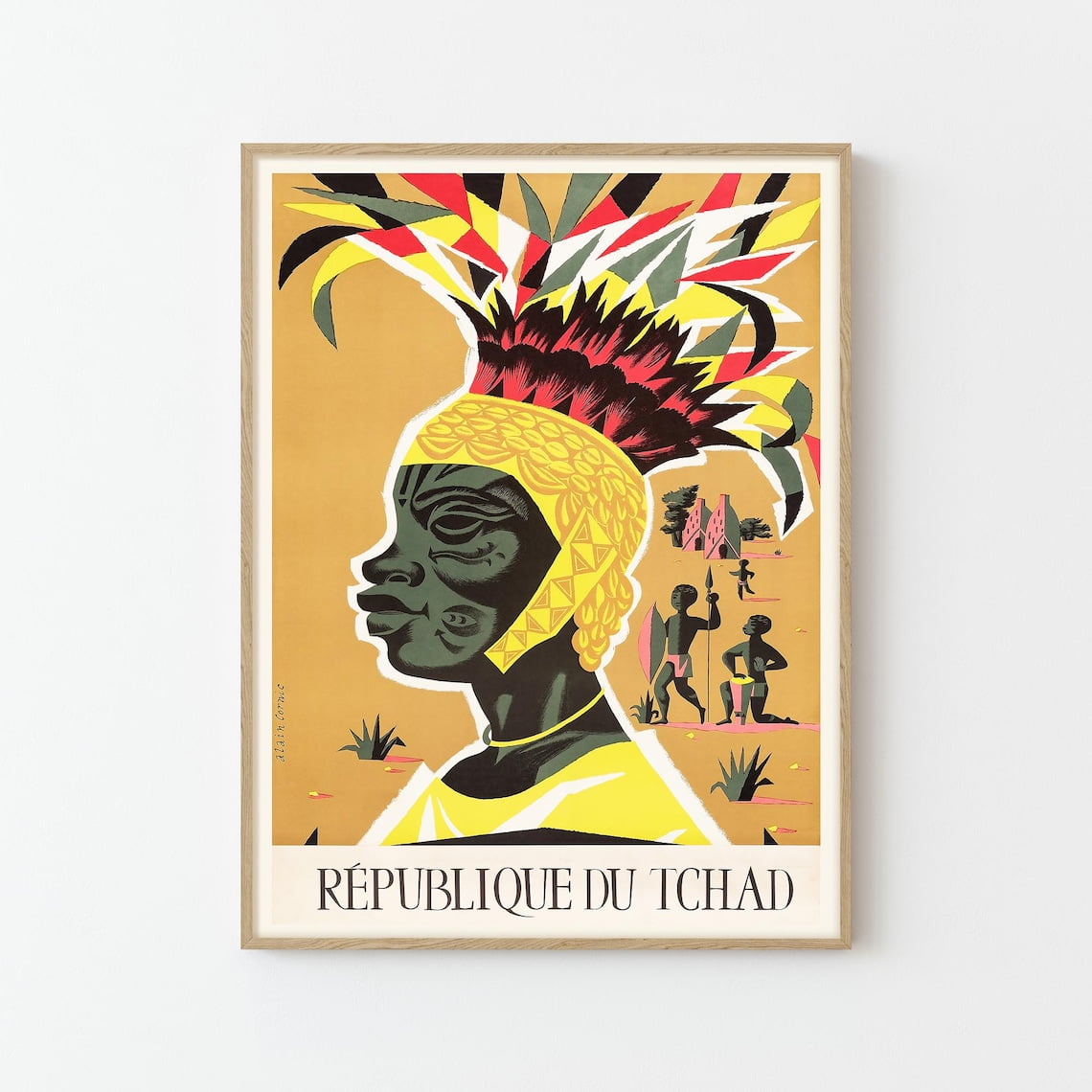 Republique Du Tchad Africa Vintage Travel Poster Fine Art Print Home ...