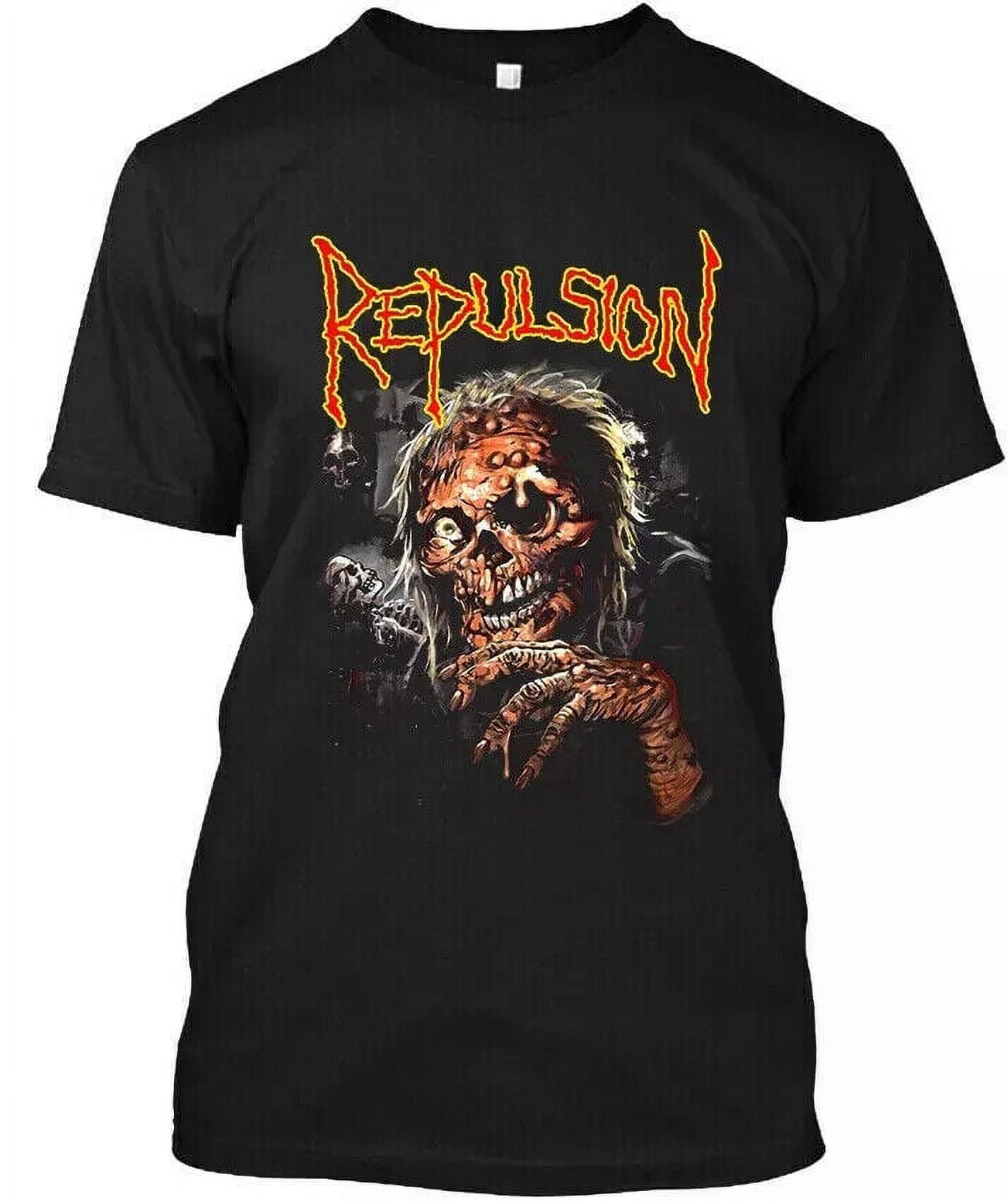 Repulsion American Grindcore Band Music Graphic Vintage Logo T-Shirt S ...