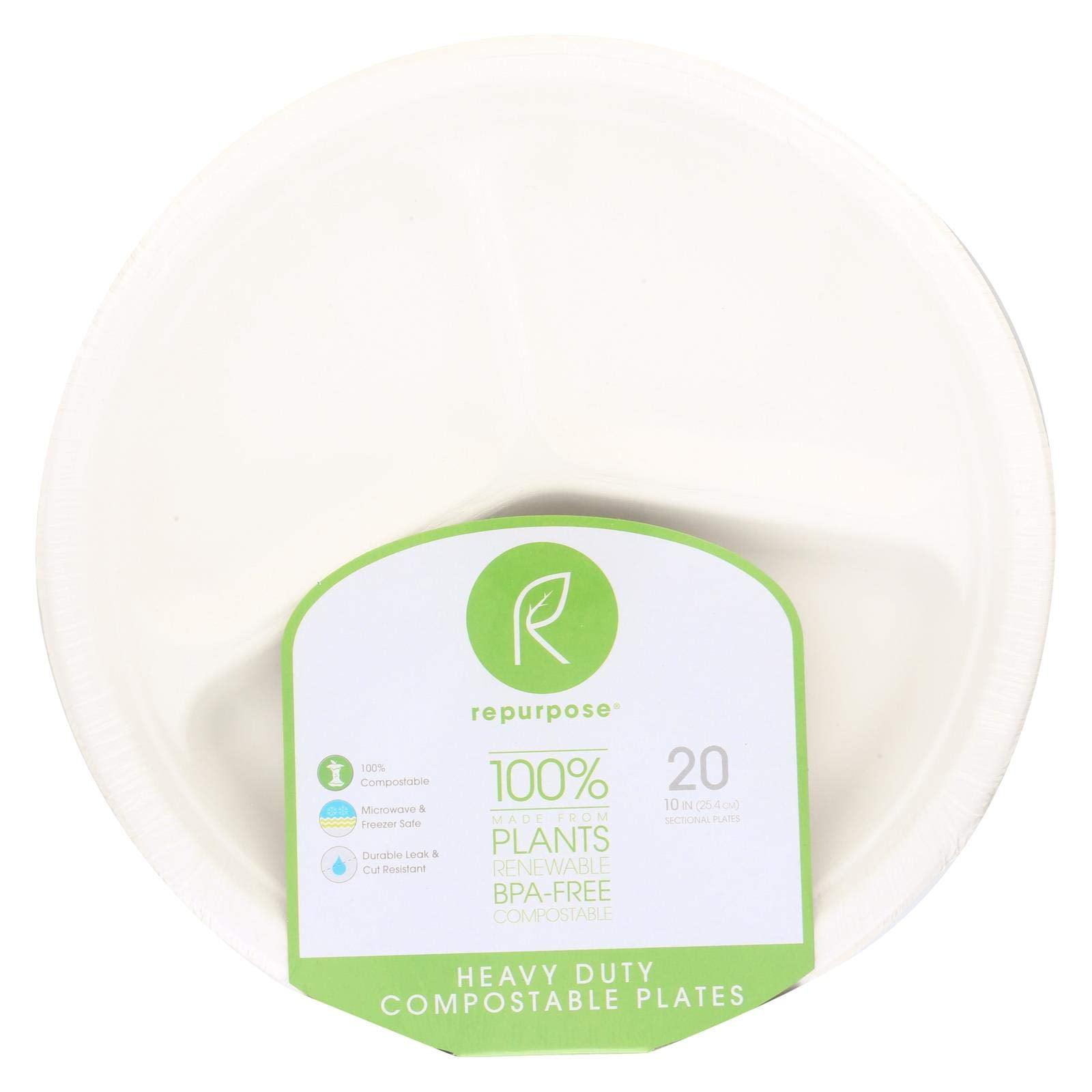 Repurpose 1748243 Sectional Plates - Case of 12 & 20 Count - Walmart.com