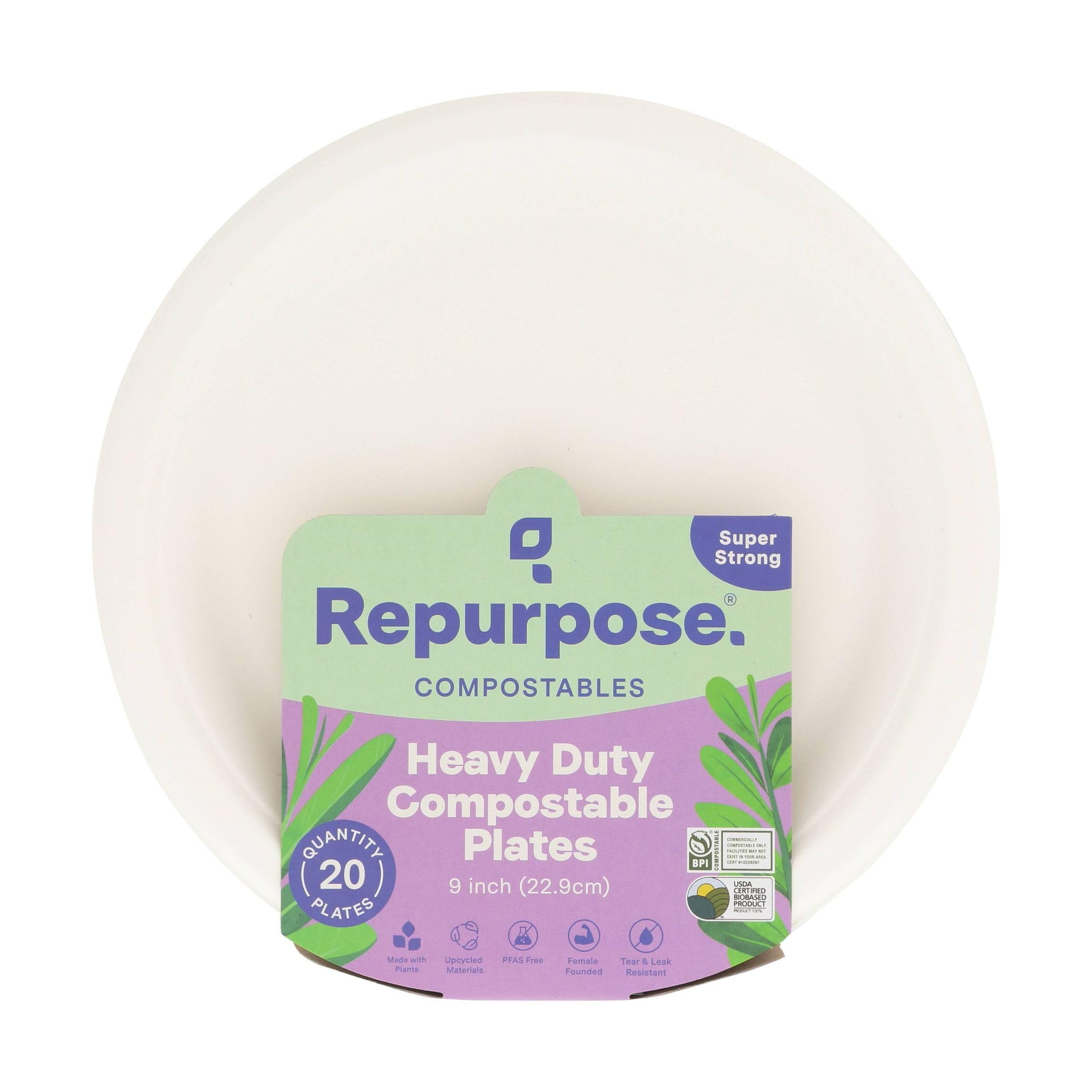 Repurpose, 9" Eco-Dinner Plates, 20 Count AFN1 - Walmart.com