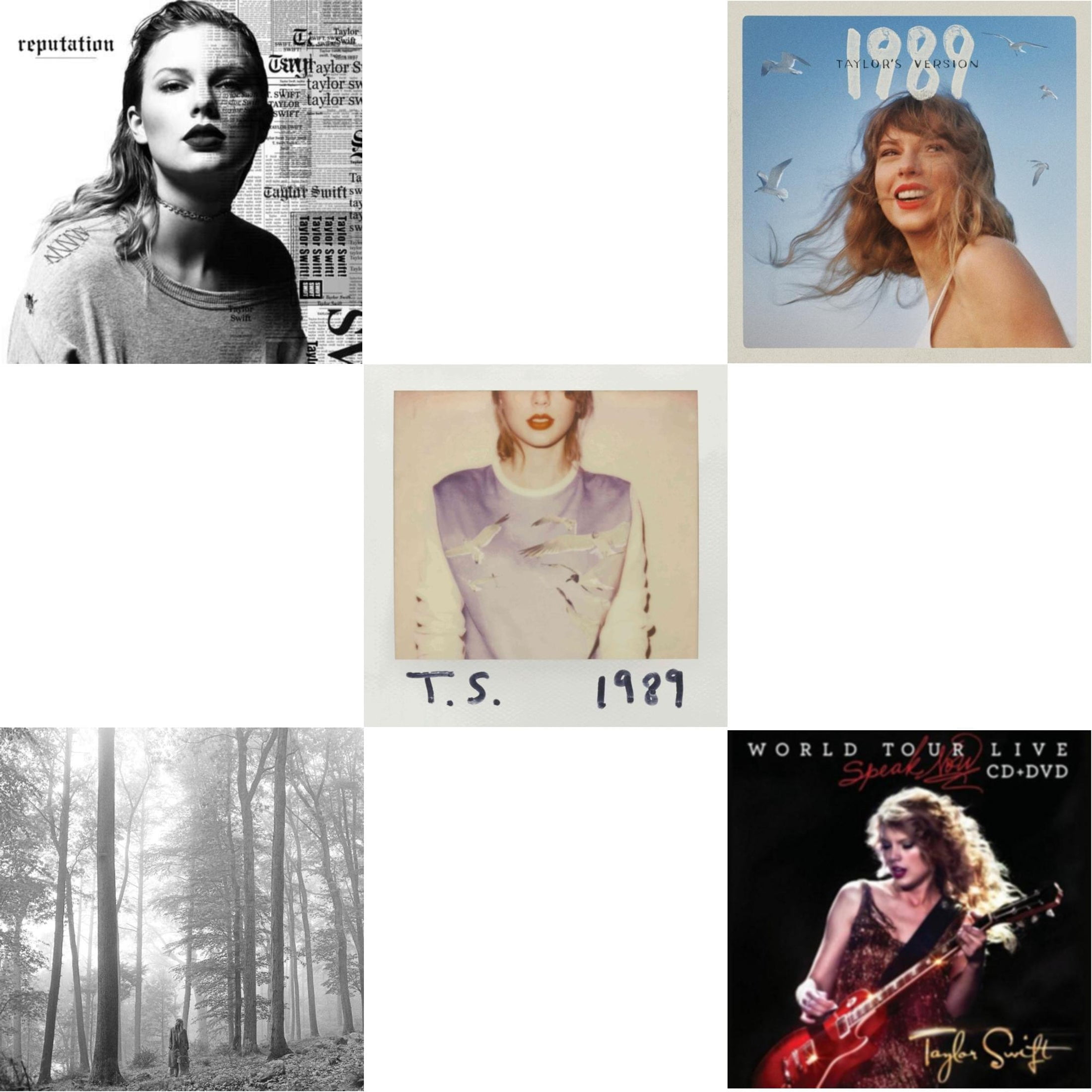 Reputation & Folklore (Edited) & 1989 & 1989 (Taylor's Version) & Speak ...