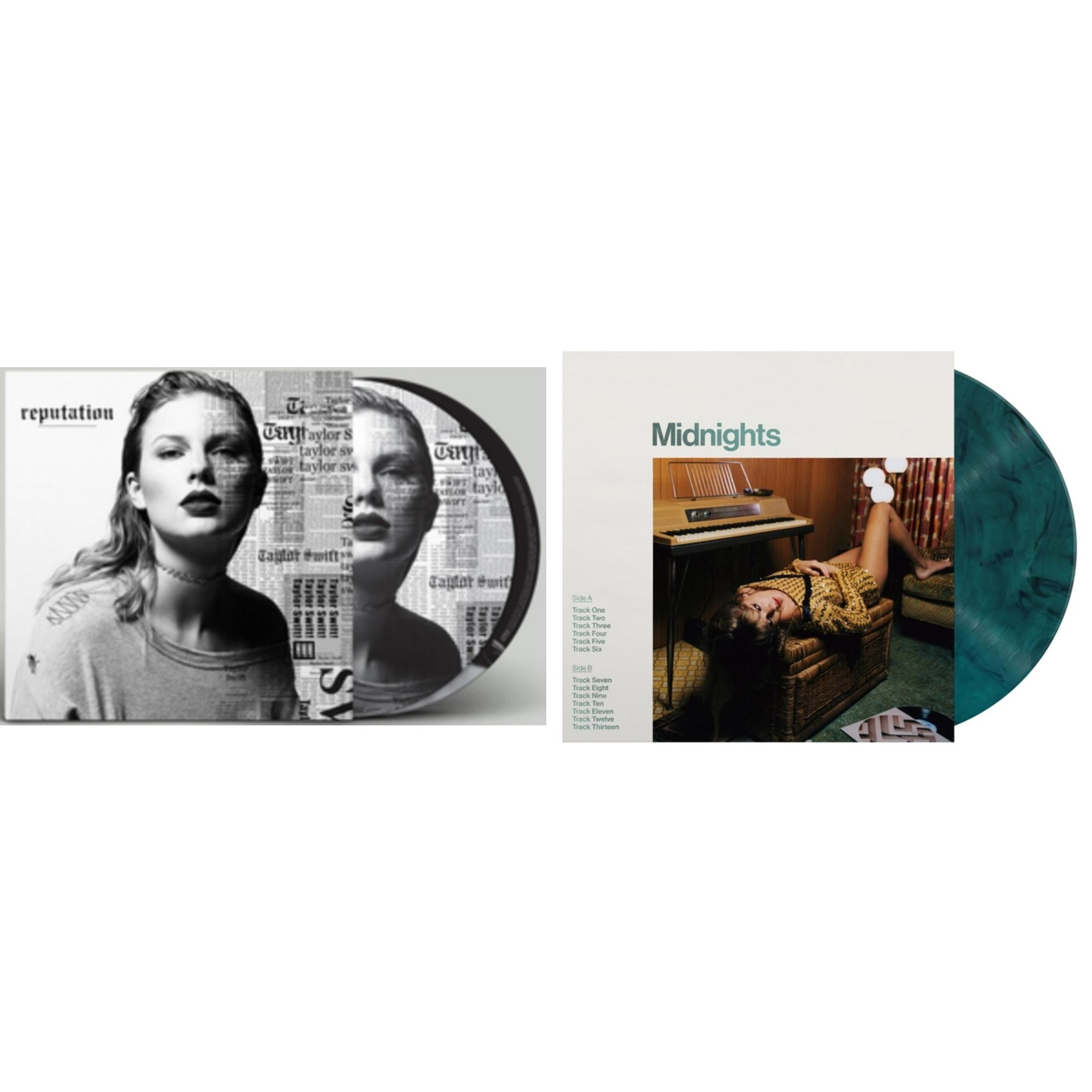 Reputation (Picture Disc) & Midnights (X) (Jade Green LP Vinyl ...
