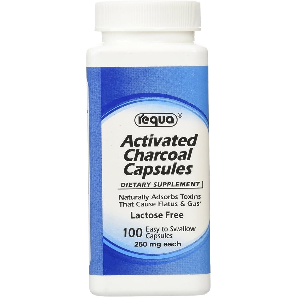 Requa - Activated Charcoal 260 mg. - 100 Capsules - Walmart.com
