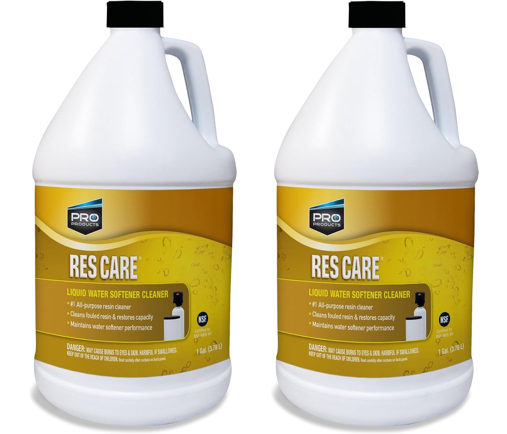 ResCare All-Purpose Water Softener System Resin Cleaner, 1 Gallon, 2 ...