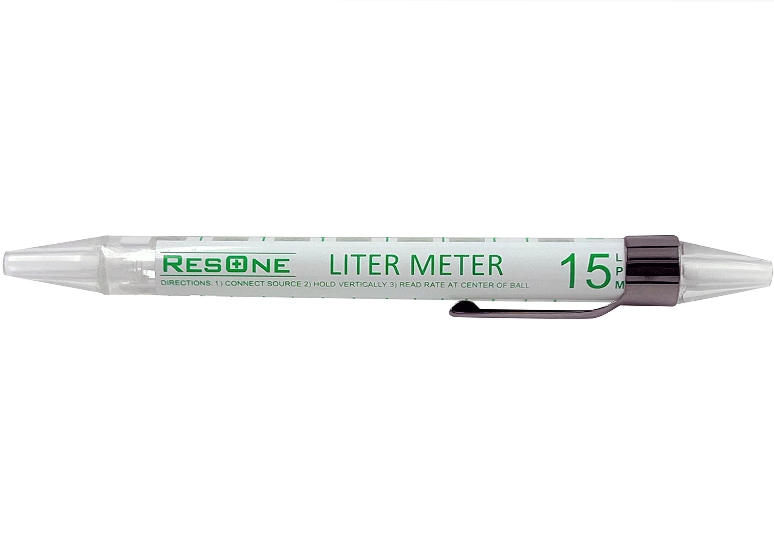 ResOne High Flow Liter Meter Pen: Measure Oxygen Flow Rates 2-15 LPM ...