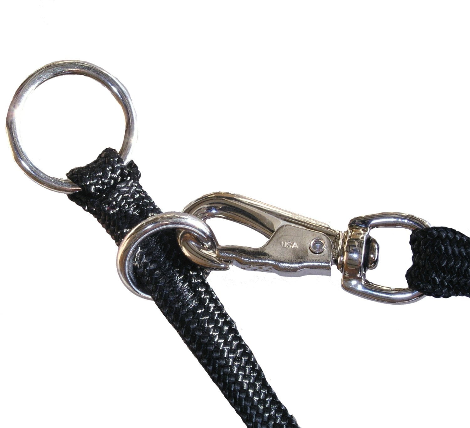 Resco American-Made Braided Snap Choke Collar for Dogs, 20", Black ...