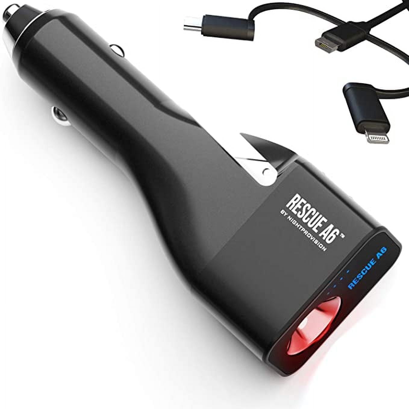 Rescue A6 Car Safety Device For Window Seat Belt USB Charger LED ...