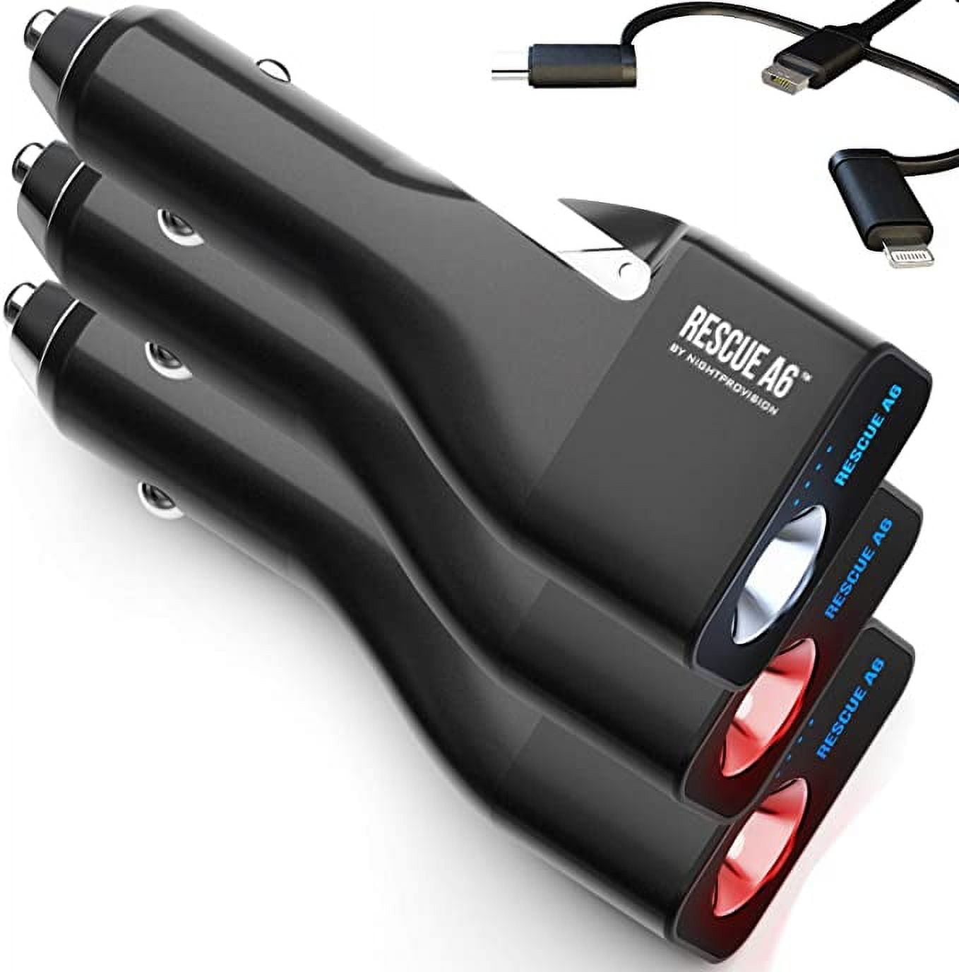 Rescue A6 Car Safety Device For Window Seat Belt USB Charger LED ...