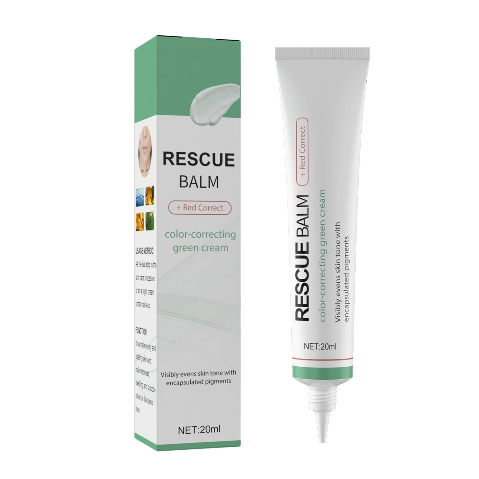 Rescue Balm +Red Correct Post-Blemish Recovery Cream, For Blemish-Prone ...