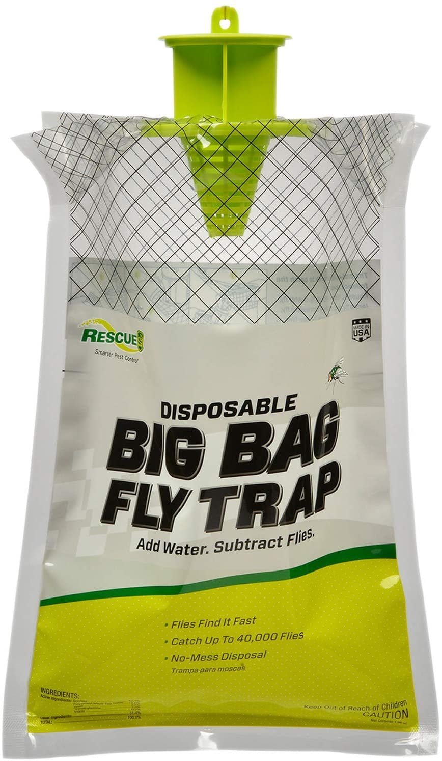 RESCUE! Big Bag Fly Trap - Outdoor Bait Trap for Flies - 1 Pack ...