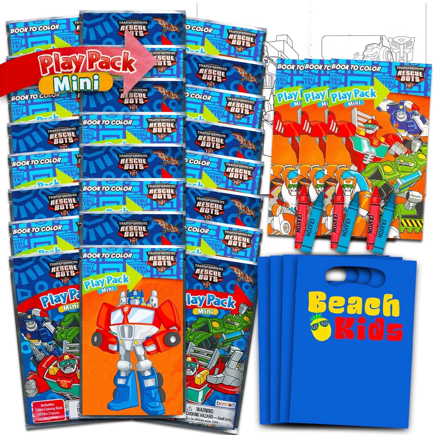 Rescue Bots Mini Party Favors Set for Kids - Bundle with 24 Mini Rescue ...