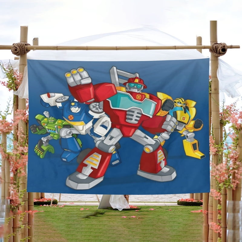 Rescue Bots pattern wall hanging 50*60 inches high-quality peach skin ...