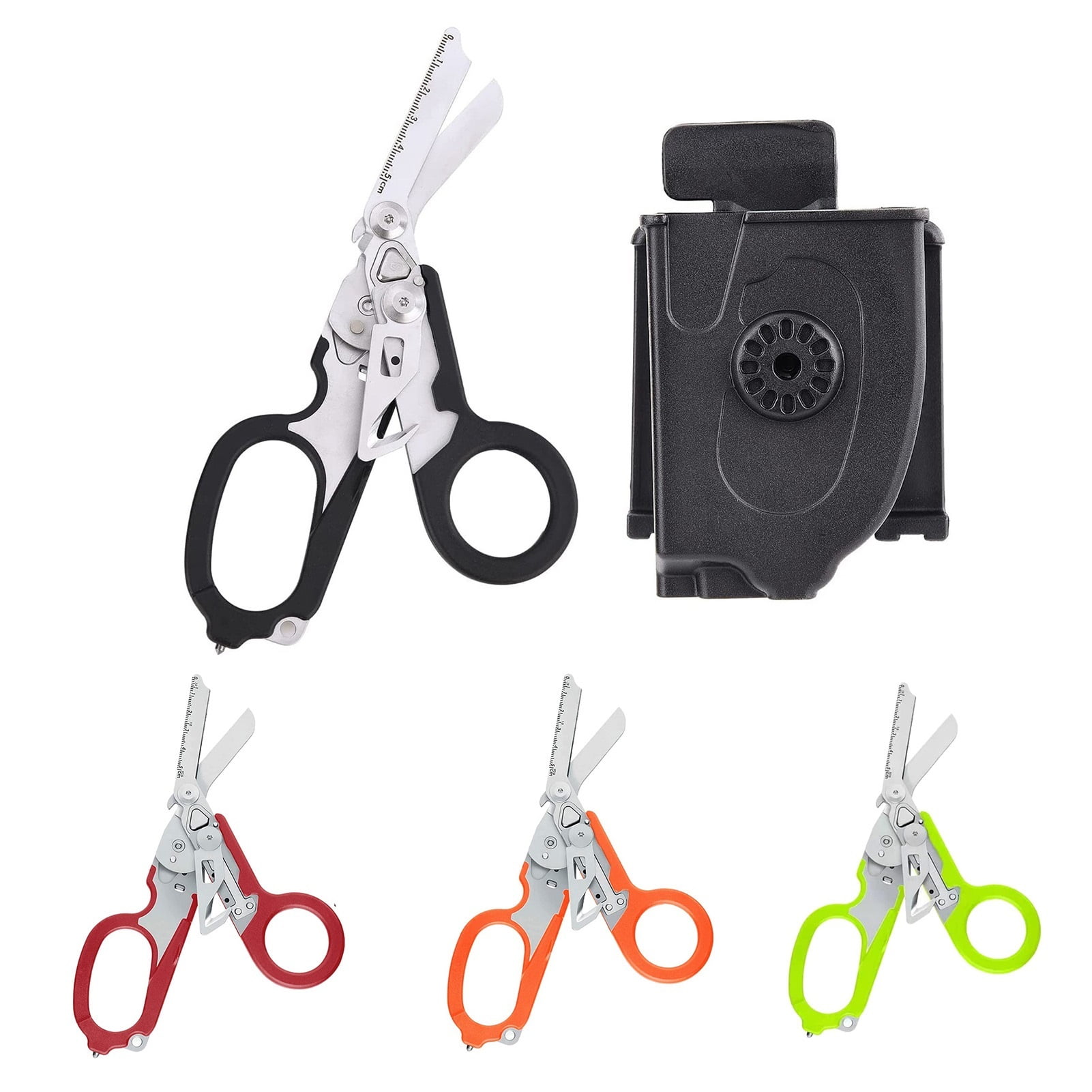 Rescue Emergency Multitool Shears with Folding Scissors, 6 in 1 First ...